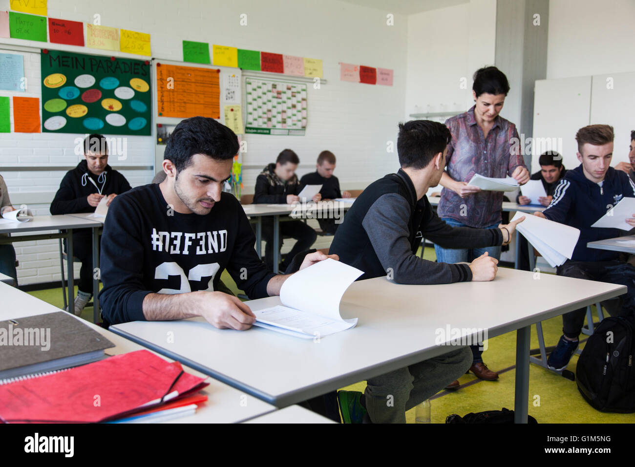 International class during language teaching Stock Photo - Alamy