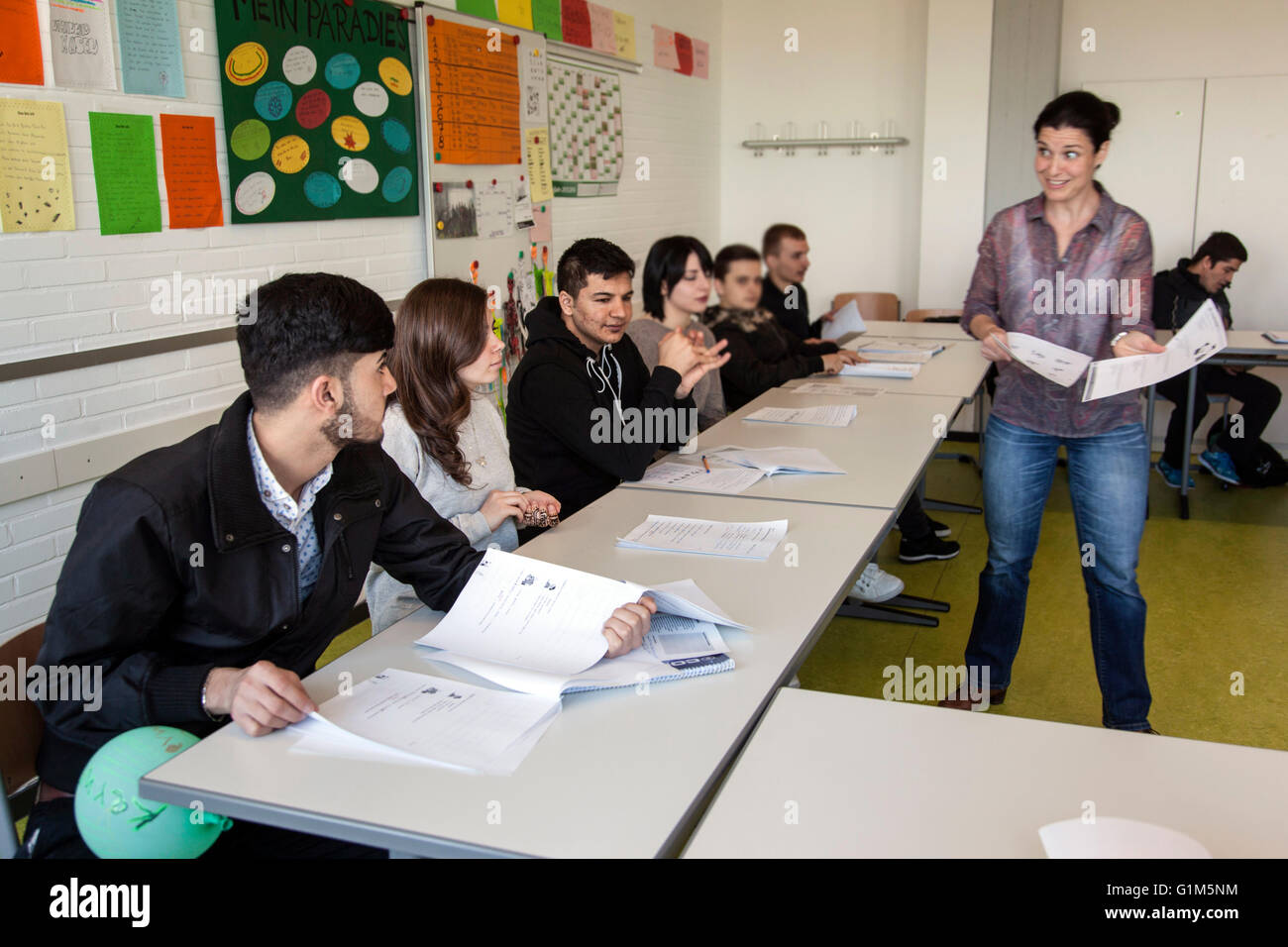 International class during language teaching Stock Photo - Alamy
