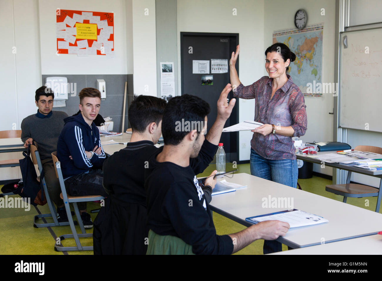 International class during language teaching Stock Photo - Alamy