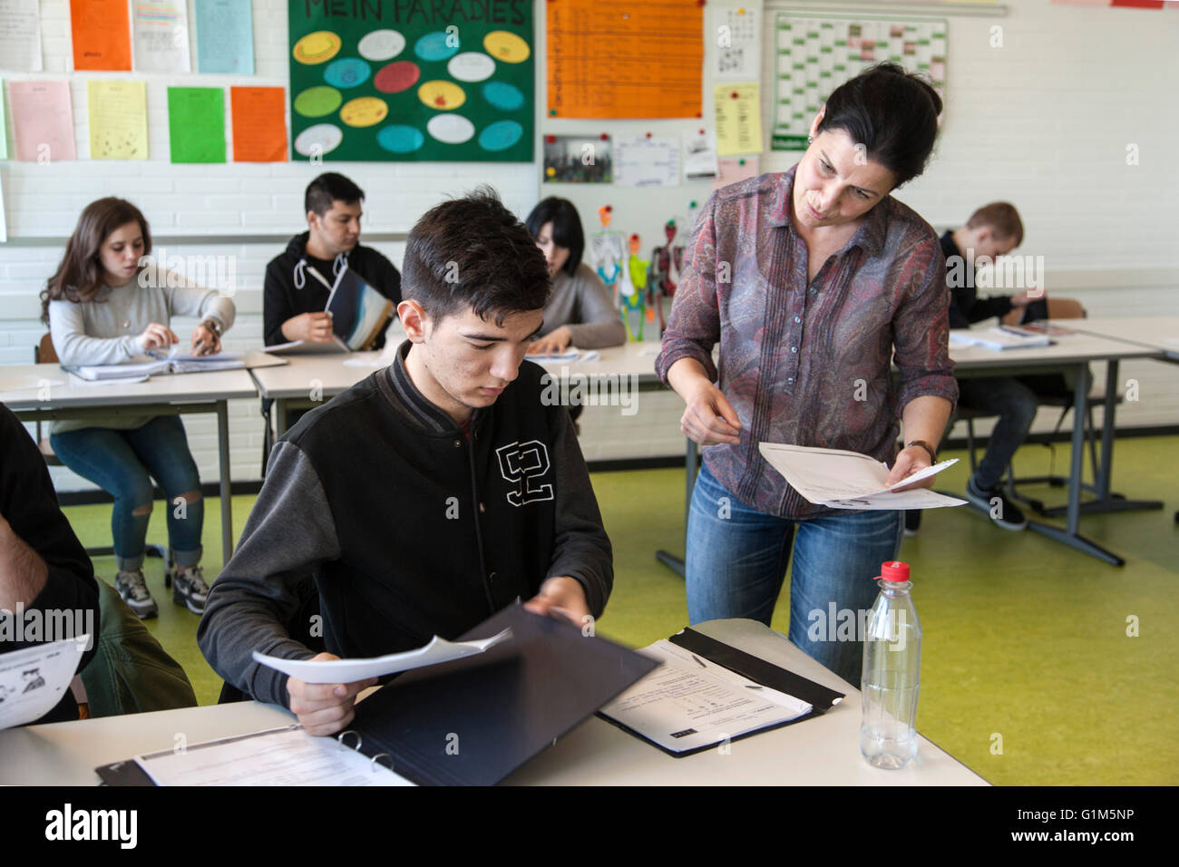 International class during language teaching Stock Photo - Alamy