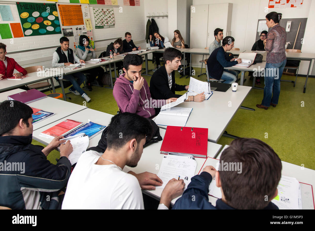 International class during language teaching Stock Photo - Alamy