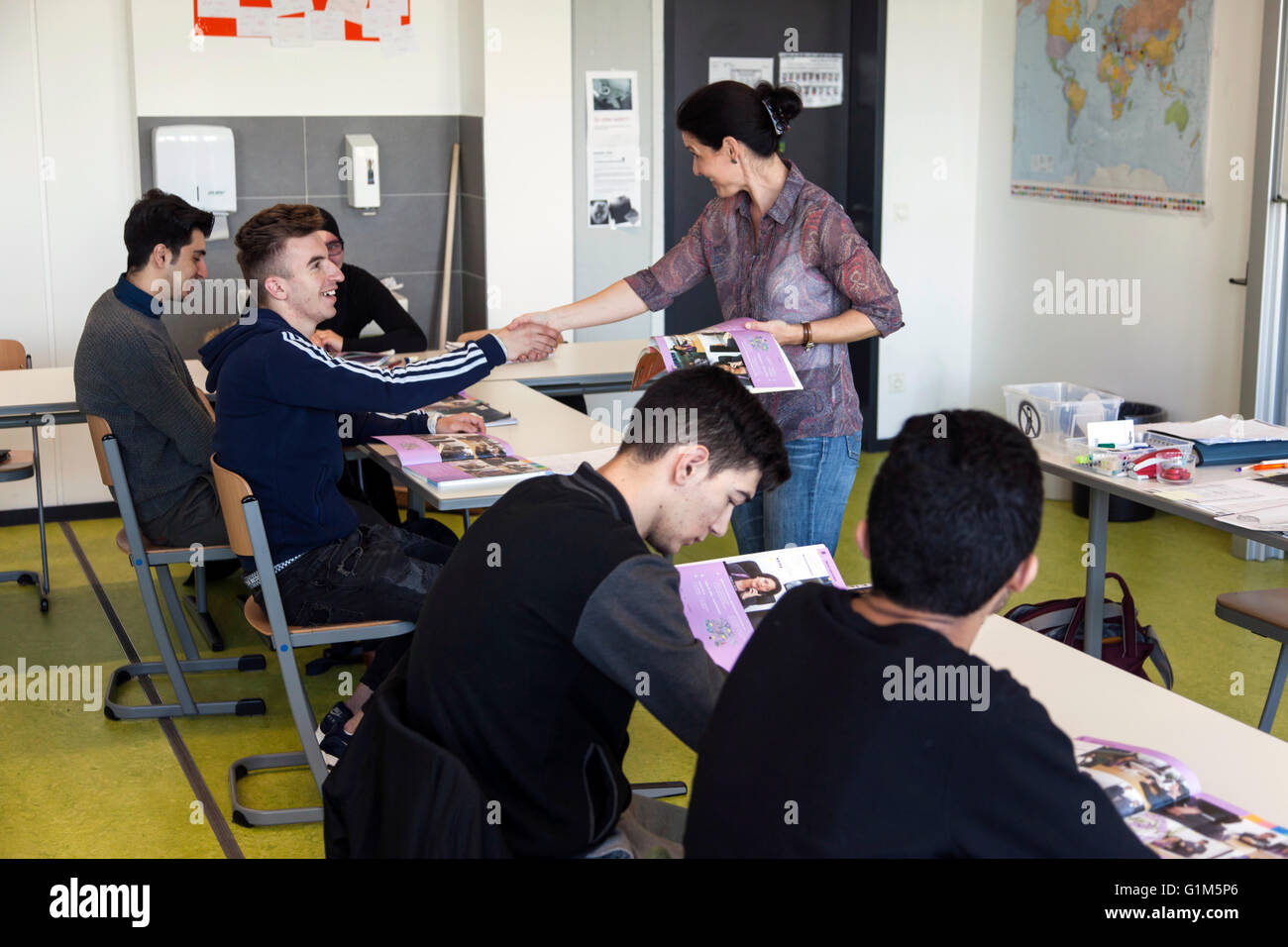 International class during language teaching Stock Photo - Alamy