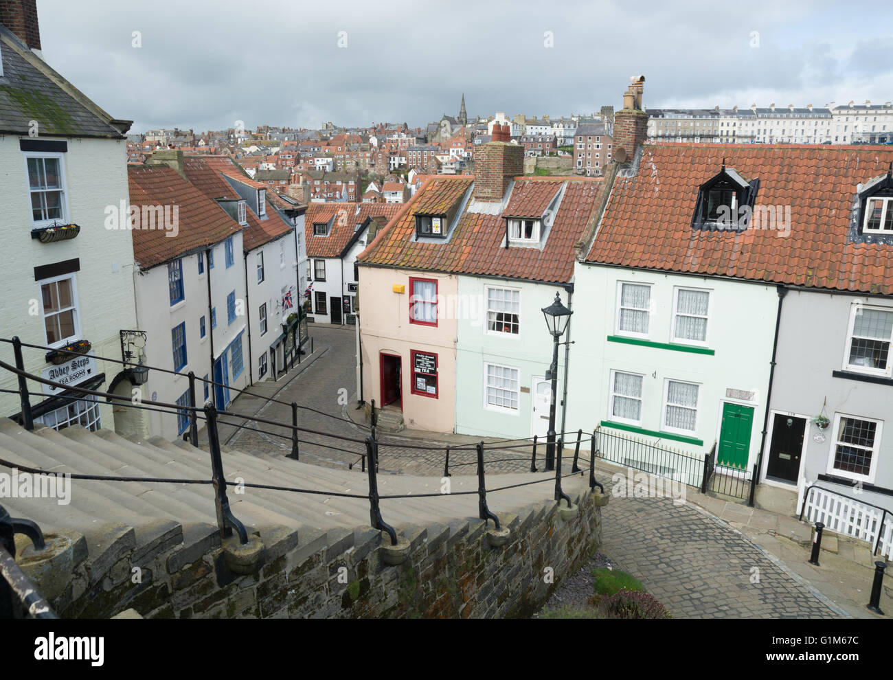 Whitby from it's famous steps Stock Photo - Alamy