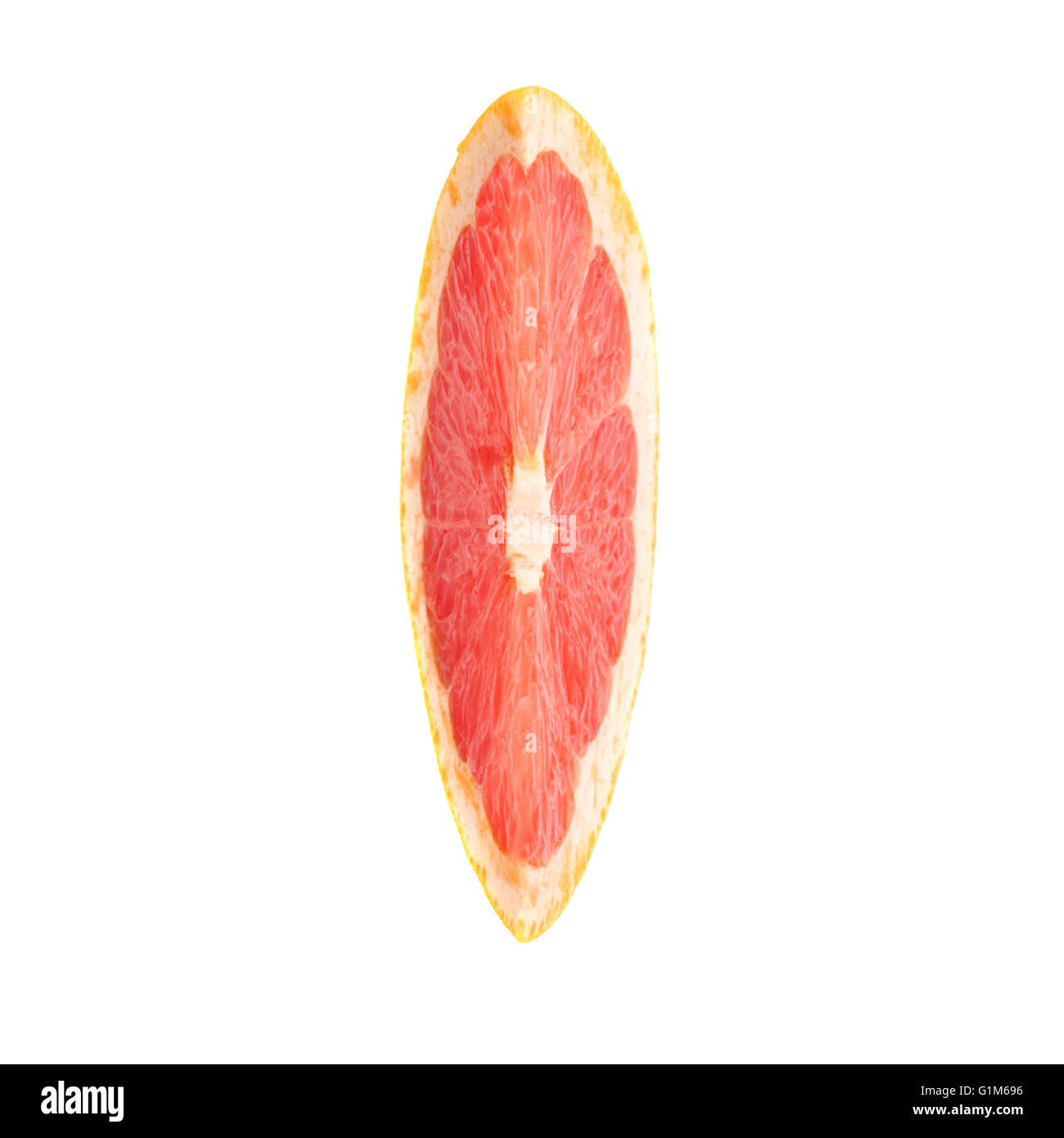Slice section of grapefruit isolated over the white background Stock Photo - Alamy