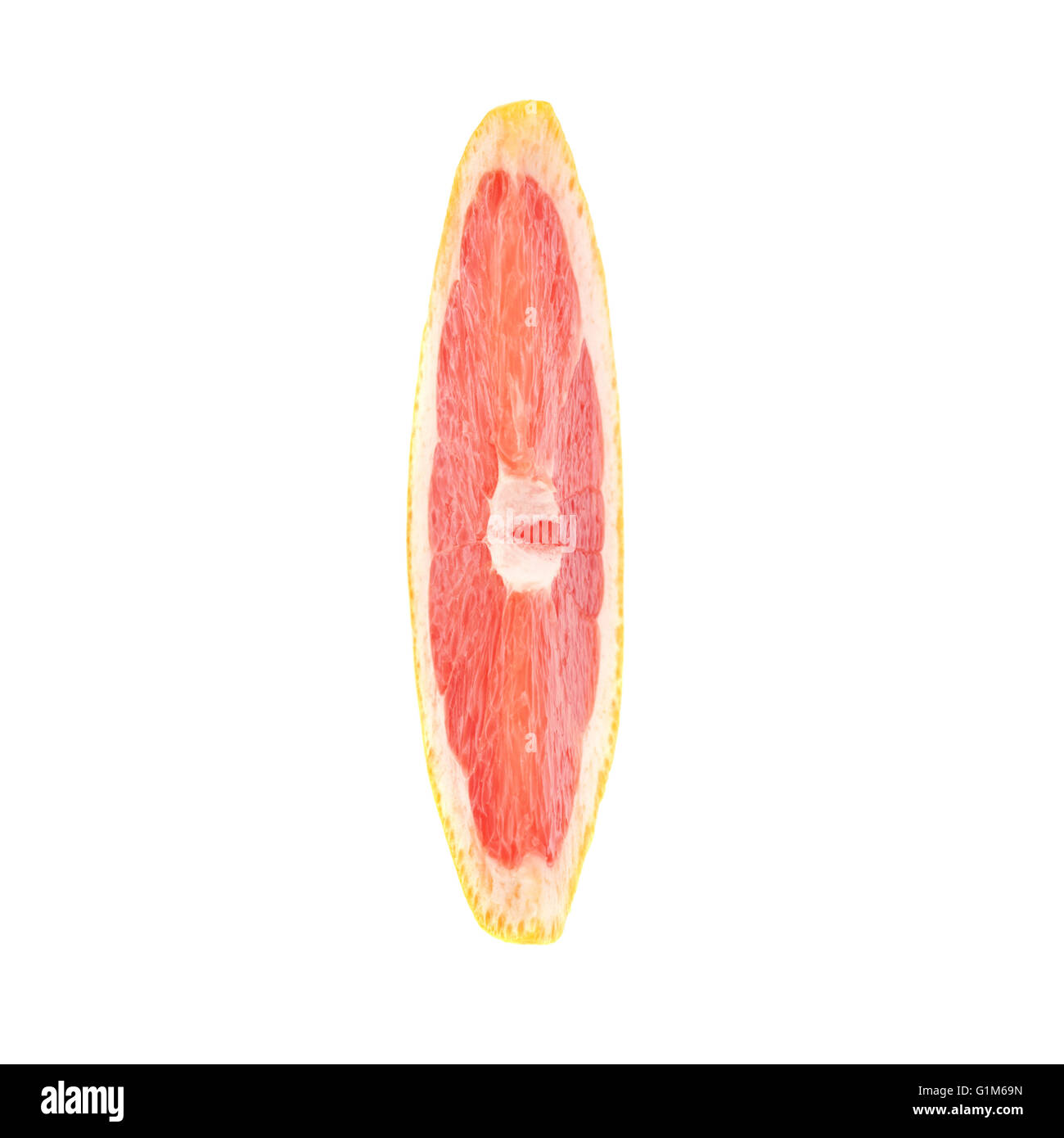 Slice section of grapefruit isolated over the white background Stock Photo - Alamy