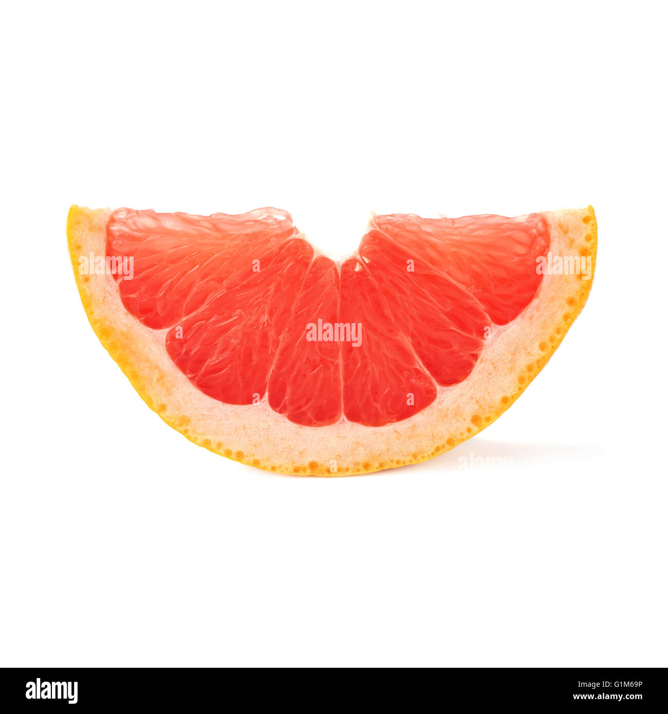Slice section of grapefruit isolated over the white background Stock Photo - Alamy