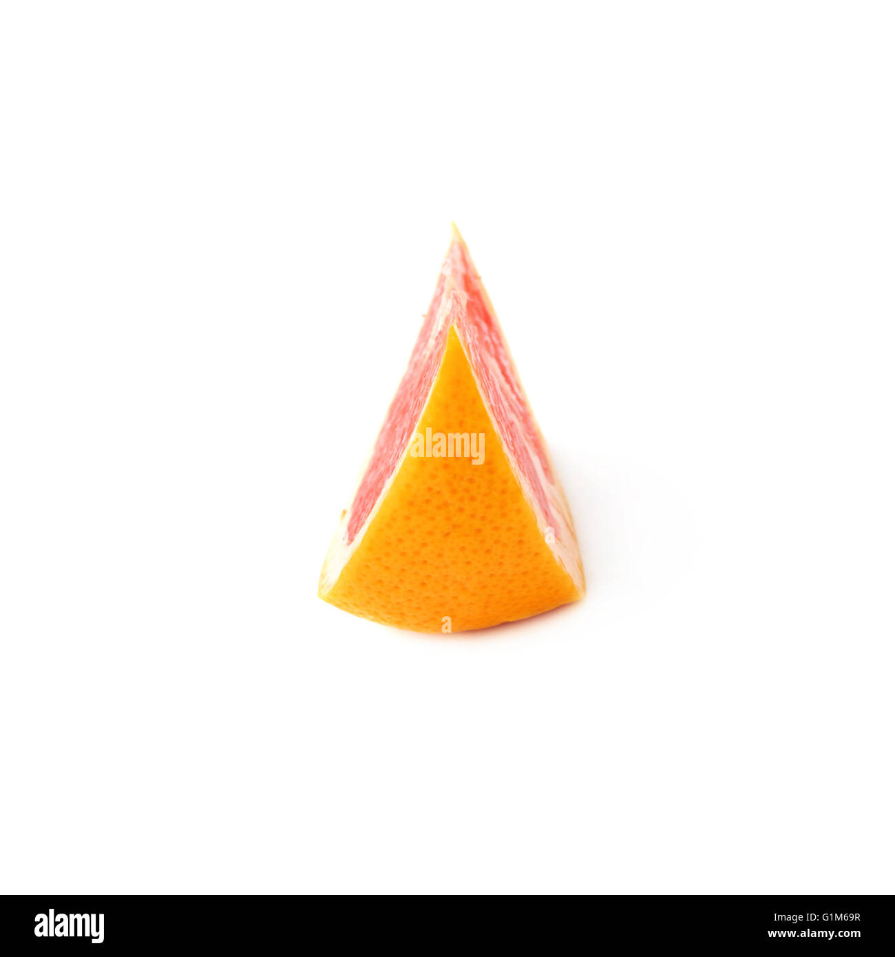 Slice section of grapefruit isolated over the white background Stock ...