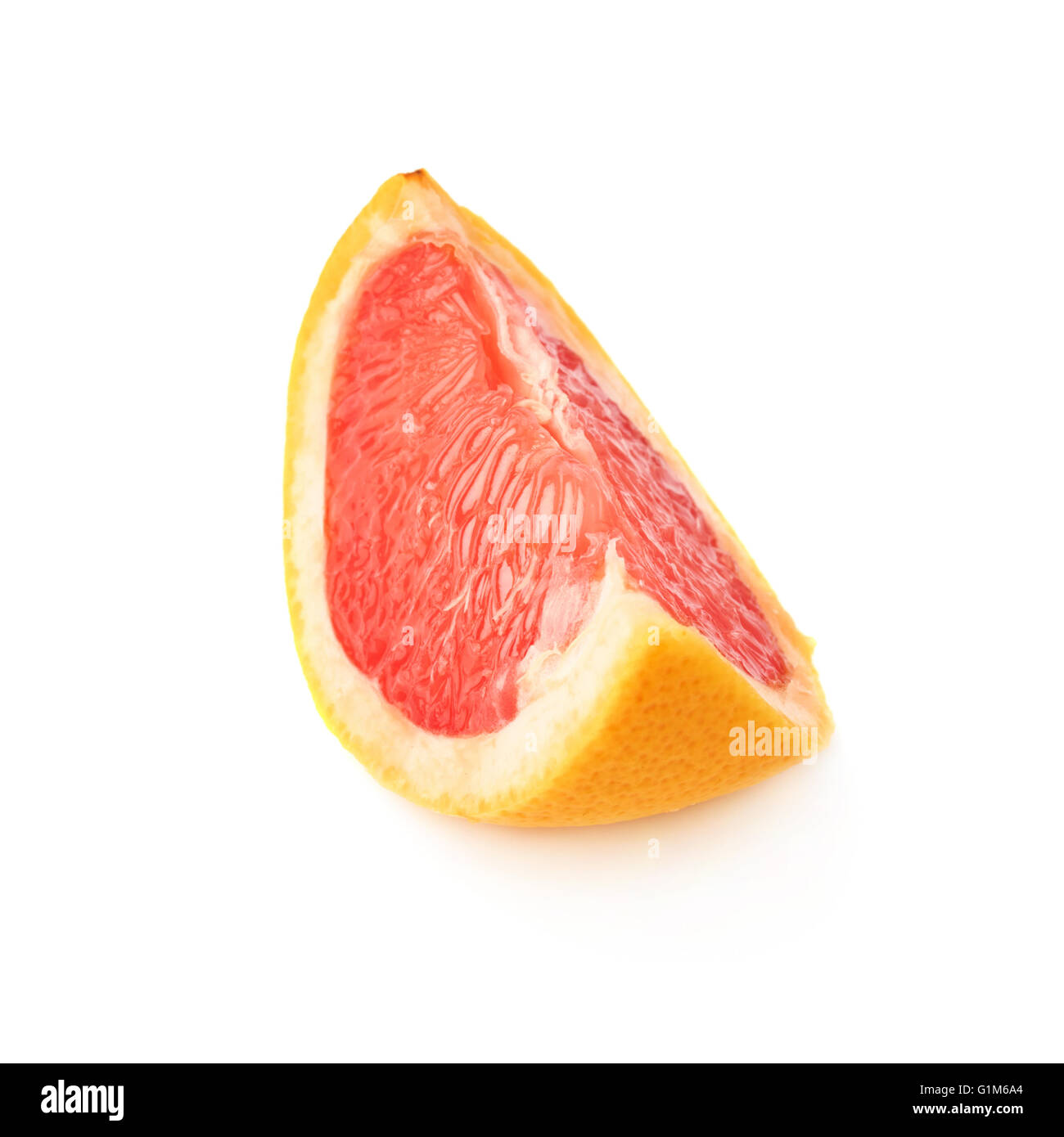 Slice section of grapefruit isolated over the white background Stock Photo - Alamy