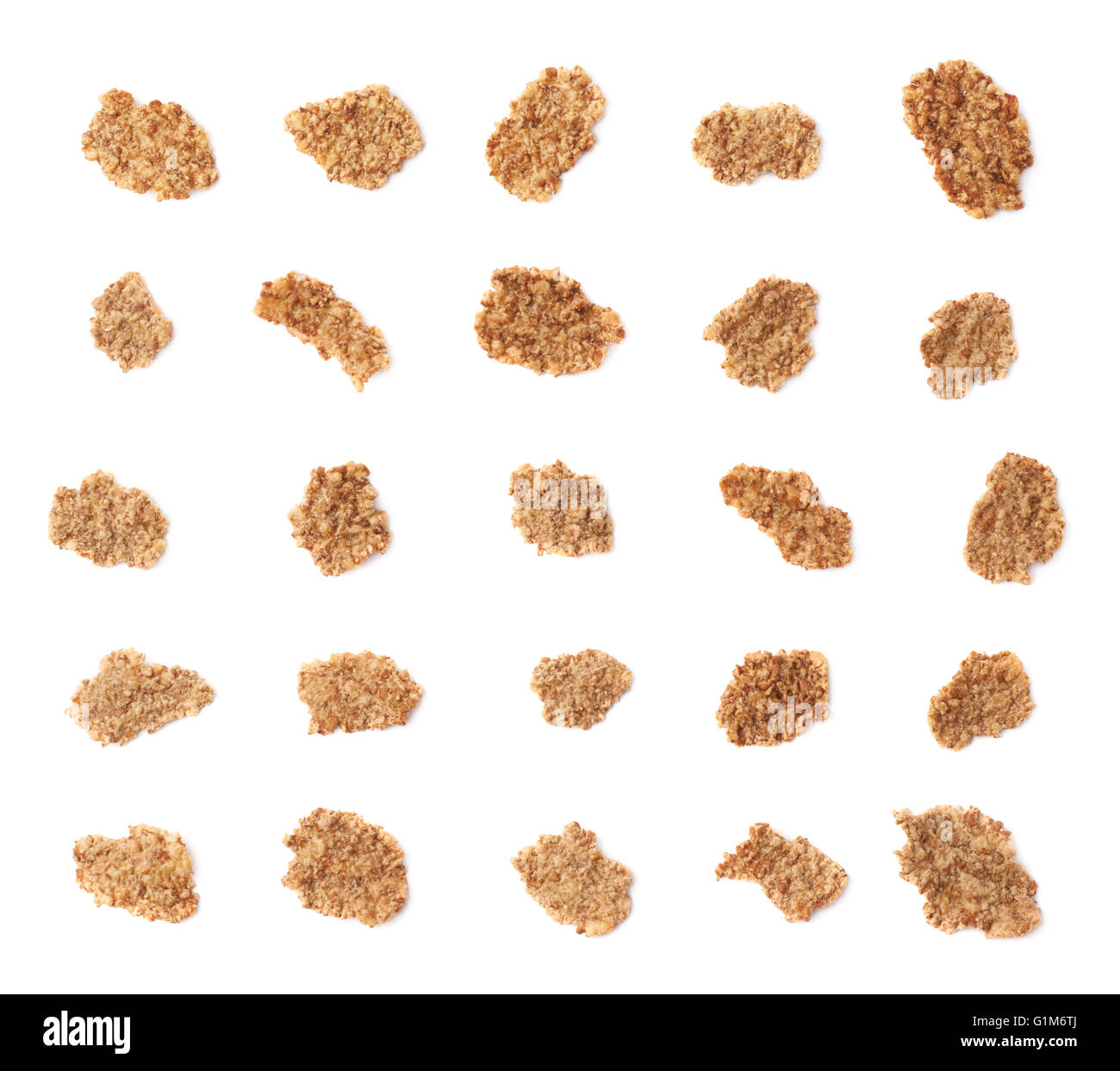 Whole grain cereal flake isolated Stock Photo - Alamy