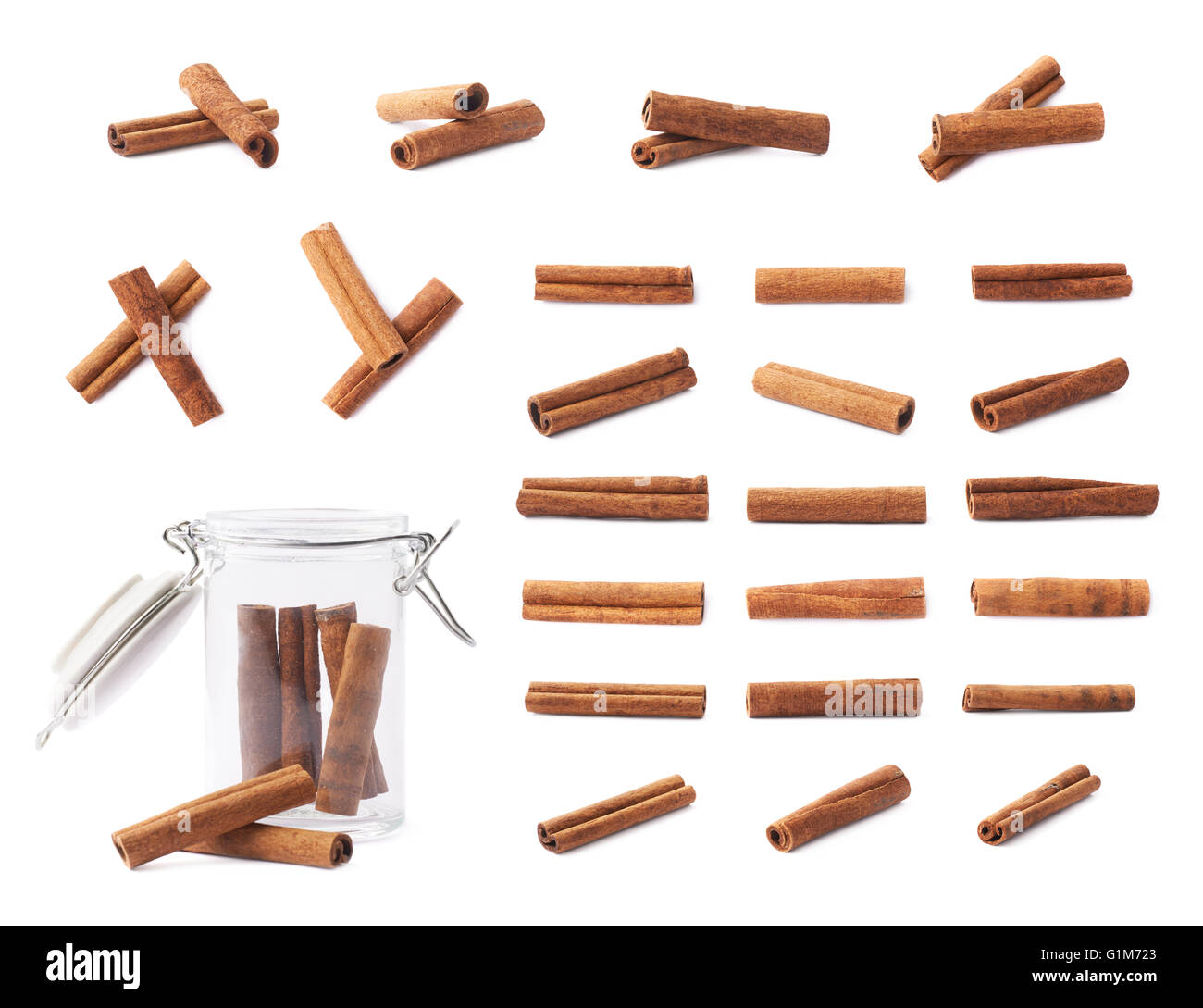 Set of cinnamon sticks isolated Stock Photo - Alamy