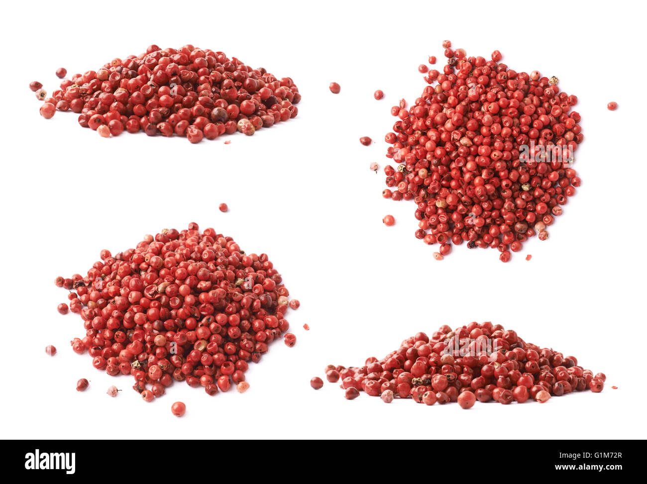 Pile of red pepper seeds isolated Stock Photo - Alamy