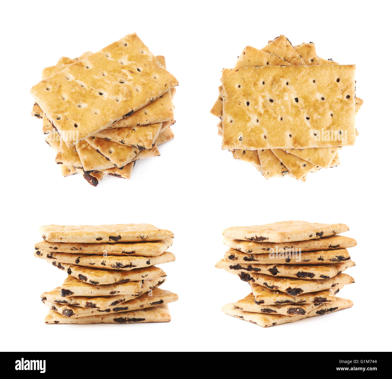 Twisted stack of cookies isolated Stock Photo - Alamy