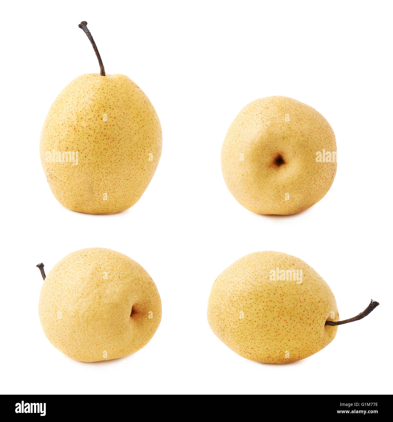 Yellow pear fruit isolated Stock Photo - Alamy