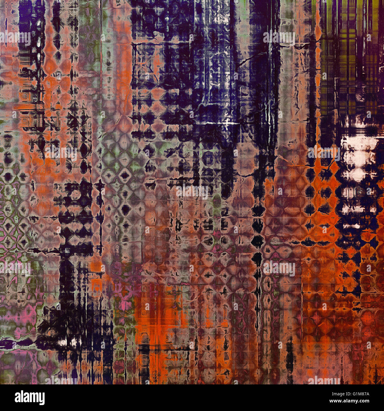 Antique vintage texture, old-fashioned weathered background. With ...