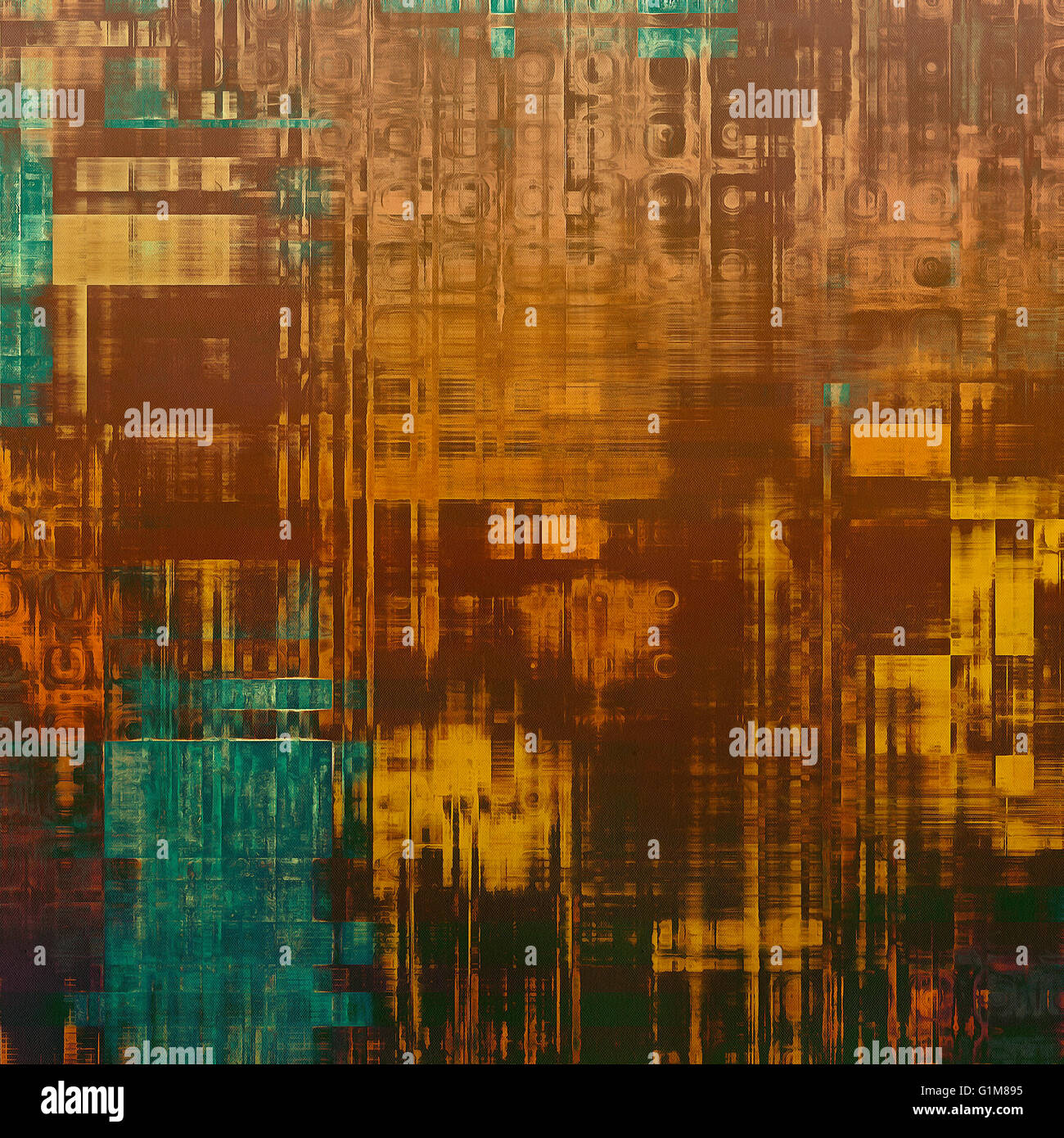 Grunge aging texture, art background. With different color patterns ...