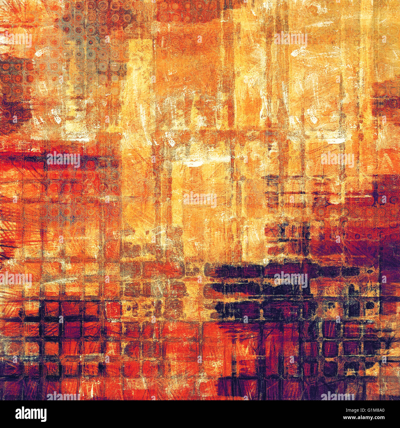 Grunge aging texture, art background. With different color patterns ...