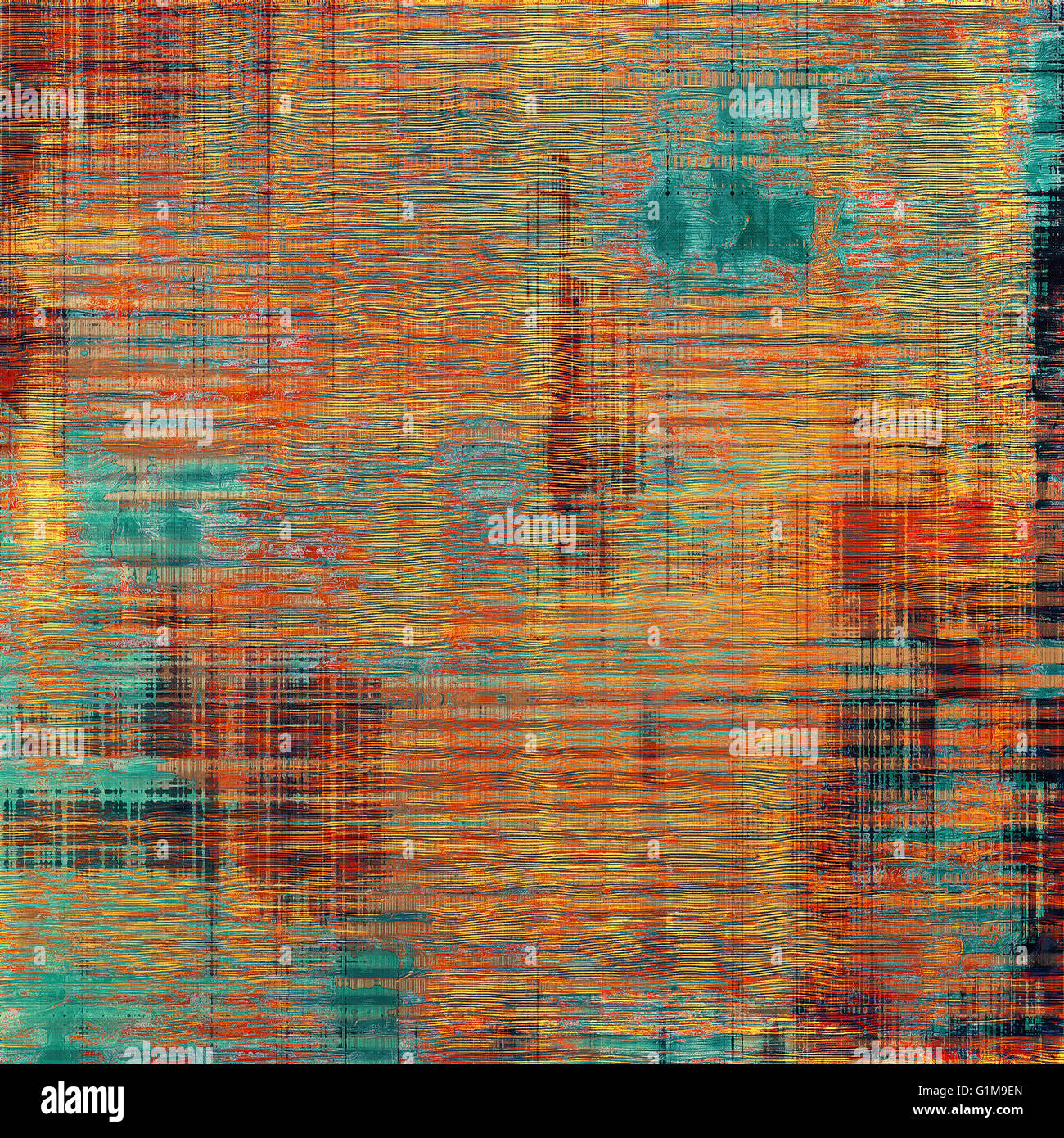 Old school textured background. With different color patterns: yellow ...