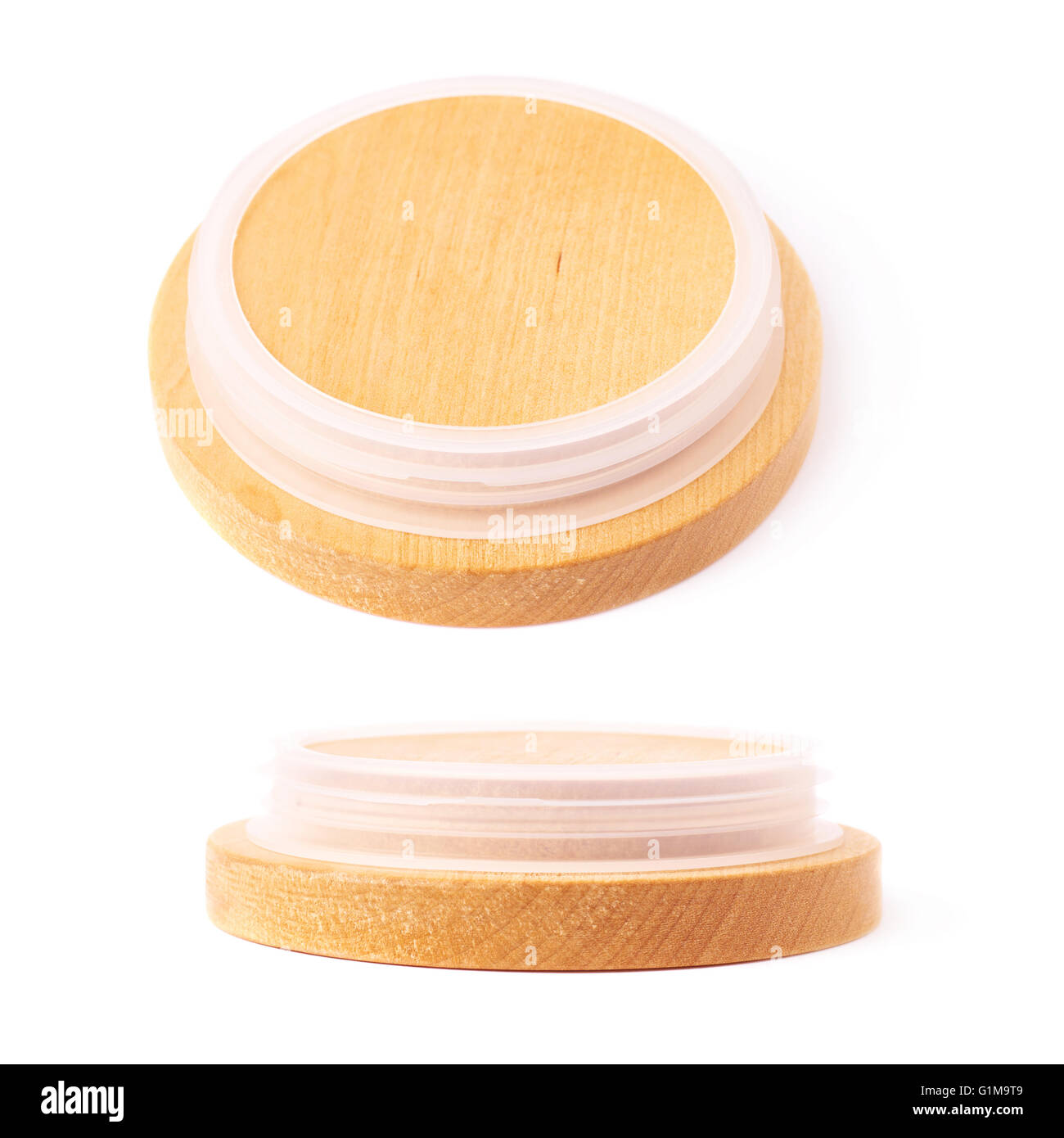 Wooden lid top cover isolated over white background Stock Photo - Alamy