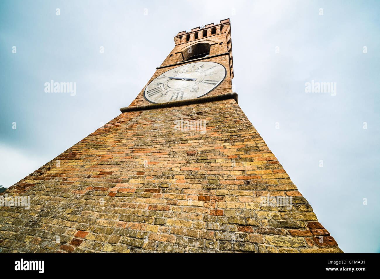 ancient brick clock tower Stock Photo - Alamy