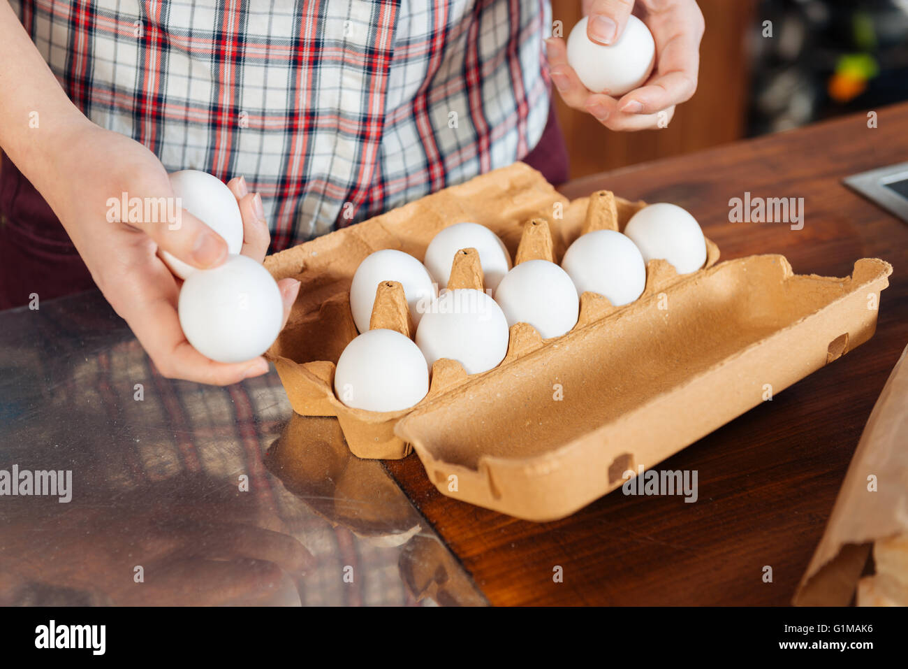 Woman Hands Eggs Farm High Resolution Stock Photography and Images - Alamy