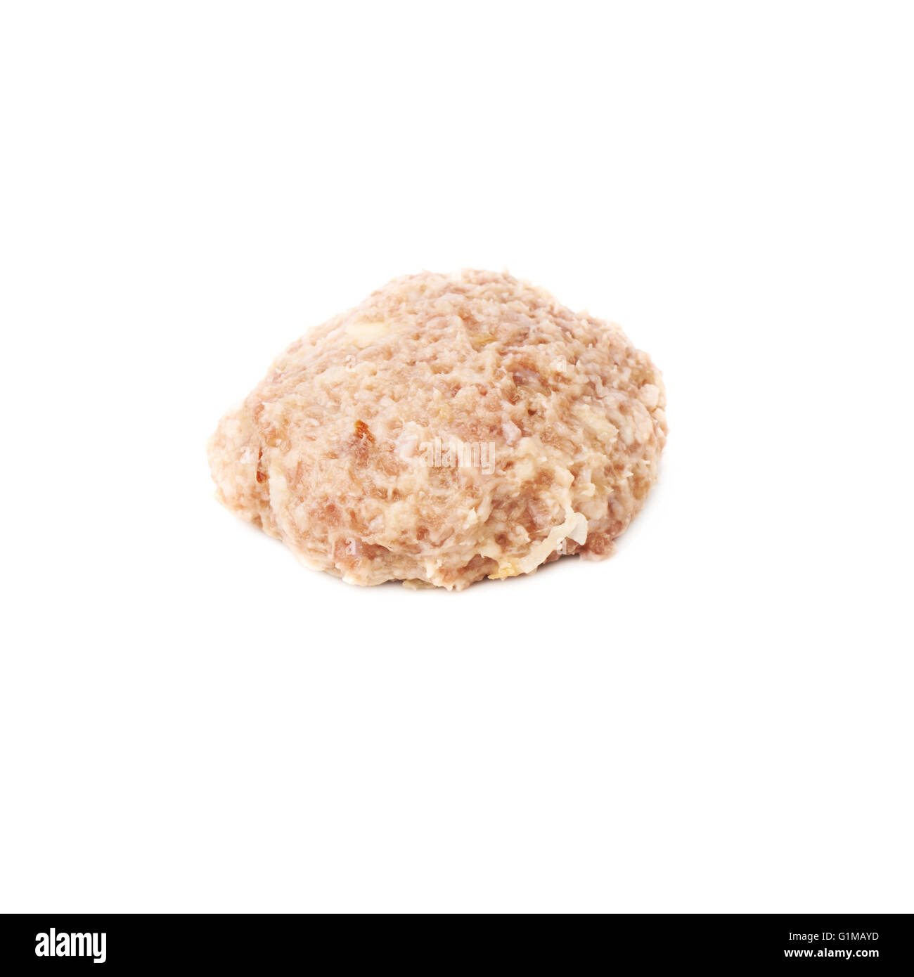 Raw miced meat over white isolated background Stock Photo - Alamy