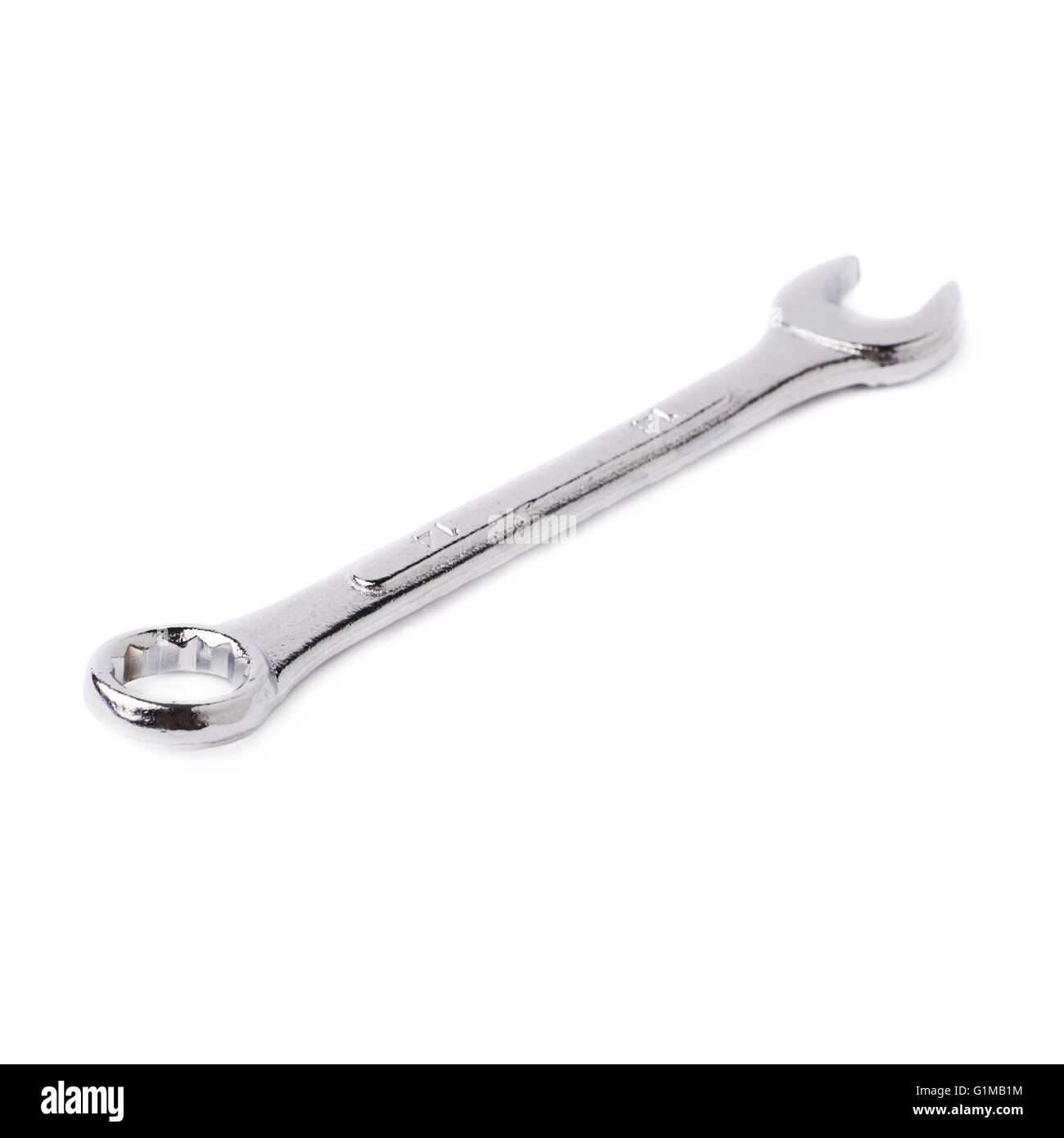 Wrench metal instrument isolated over white background Stock Photo - Alamy