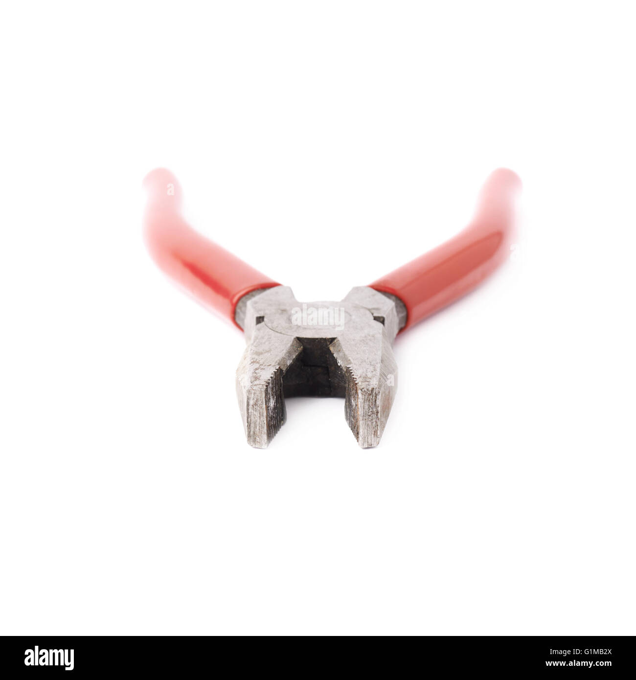 Pliers hand tool isolated over white background Stock Photo - Alamy
