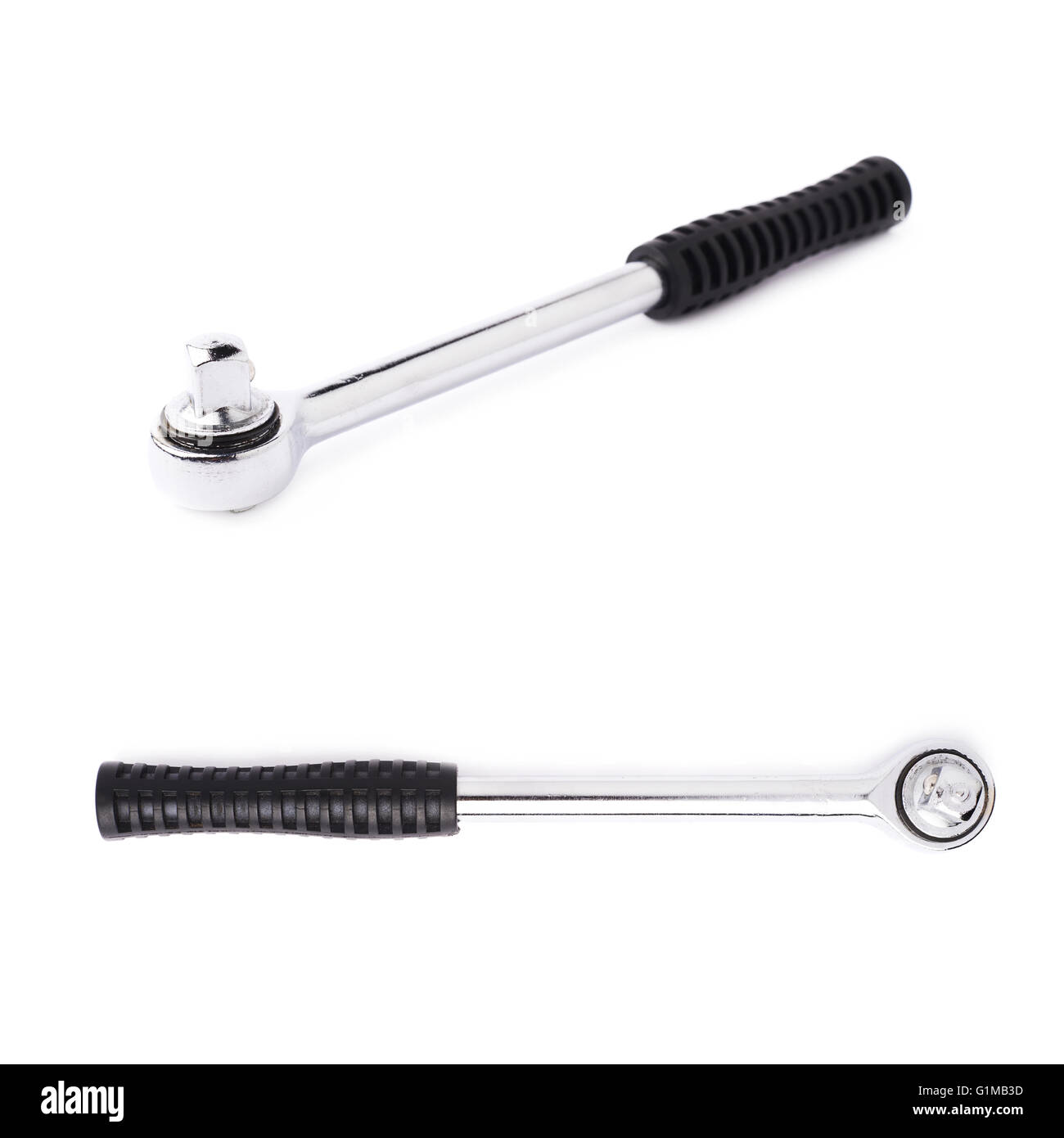 Set of socket wrench over white isolated background Stock Photo - Alamy