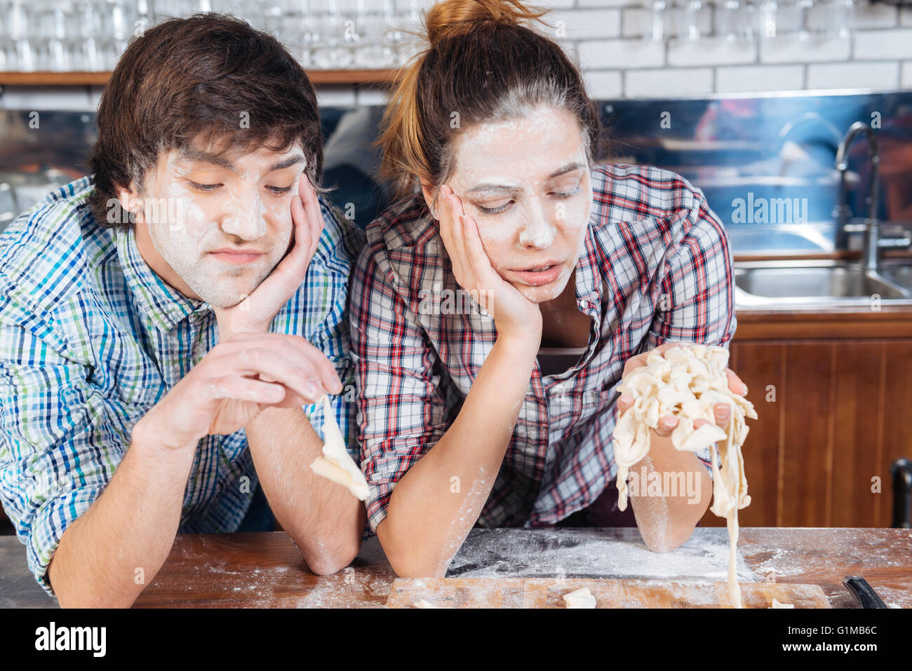 Woman flour on face hi-res stock photography and images - Alamy