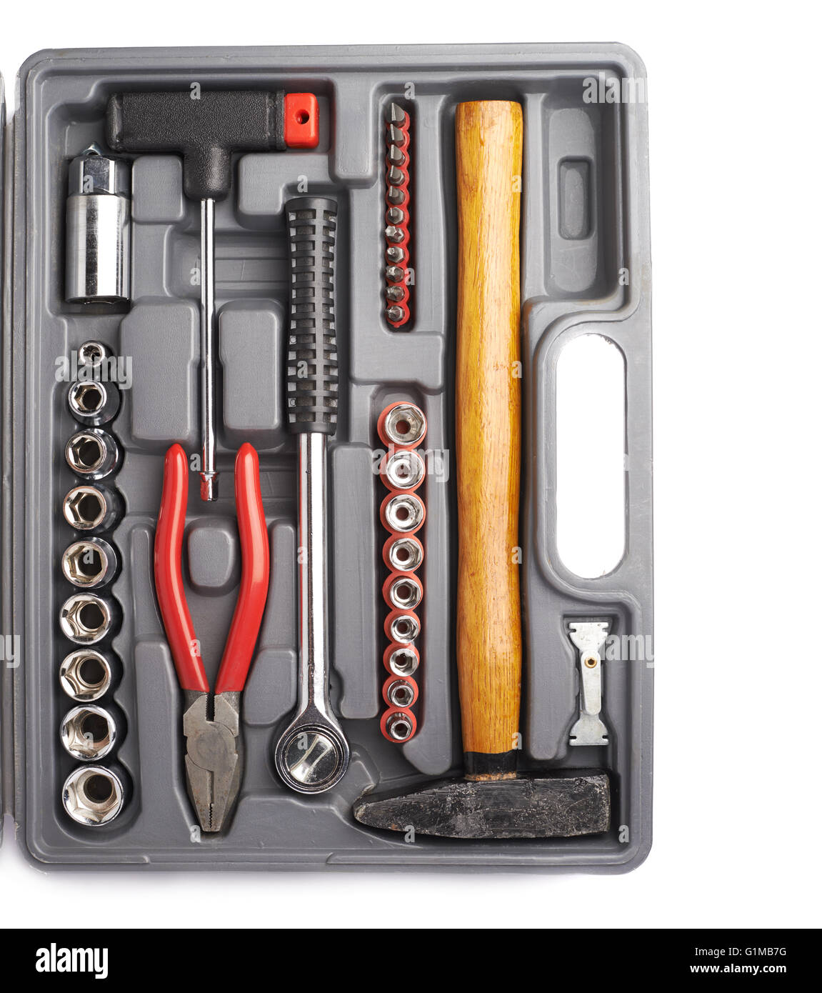 Set of tools over white isolated background Stock Photo - Alamy