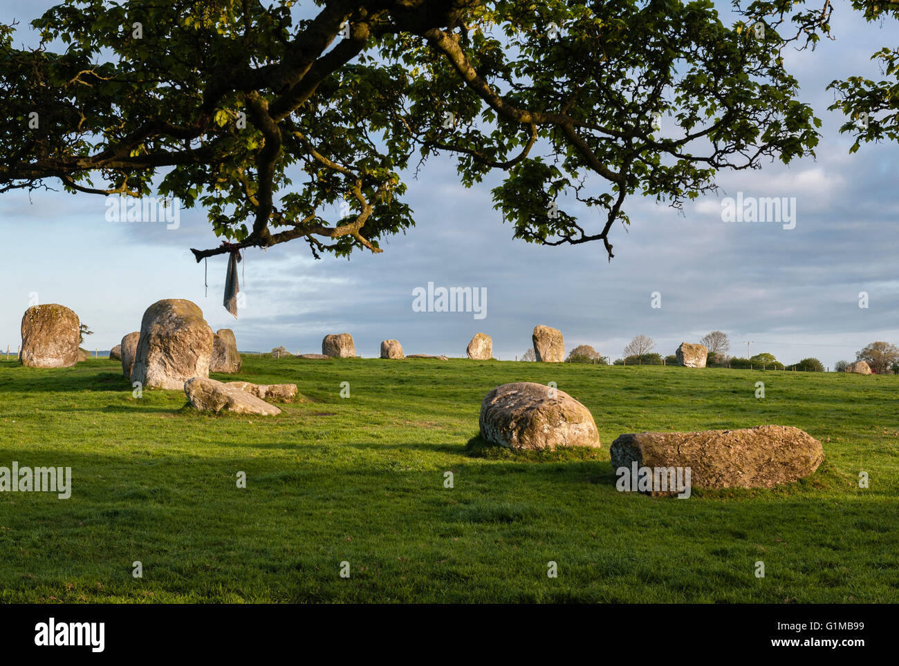 Near Penrith, Cumbria, UK. Long Meg and Her Daughters, a Bronze Age ...