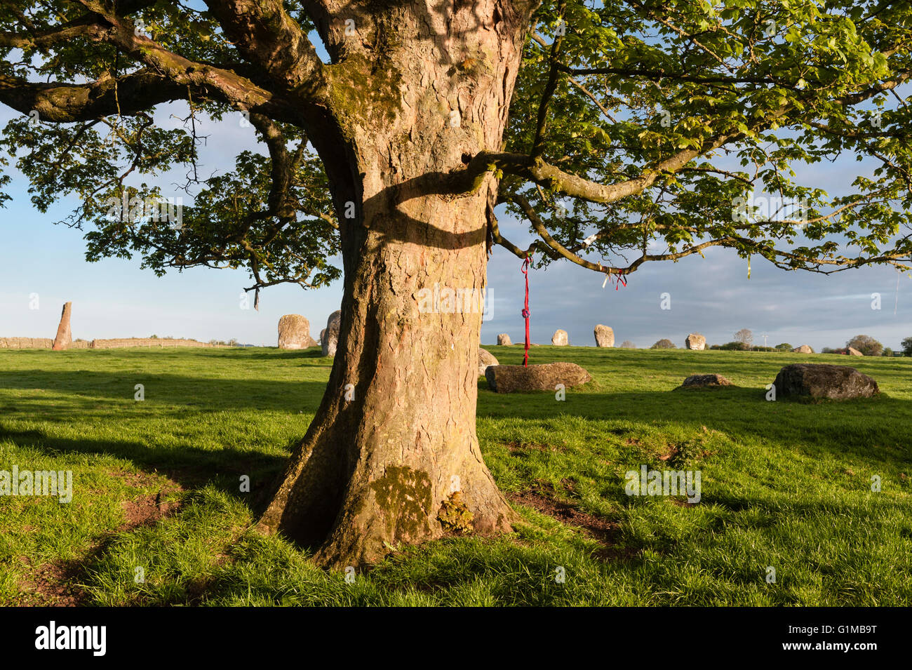 Near Penrith, Cumbria, UK. Long Meg and Her Daughters, a Bronze Age ...
