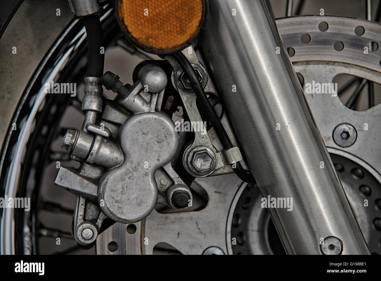 close up on motorcycle breaks Stock Photo - Alamy
