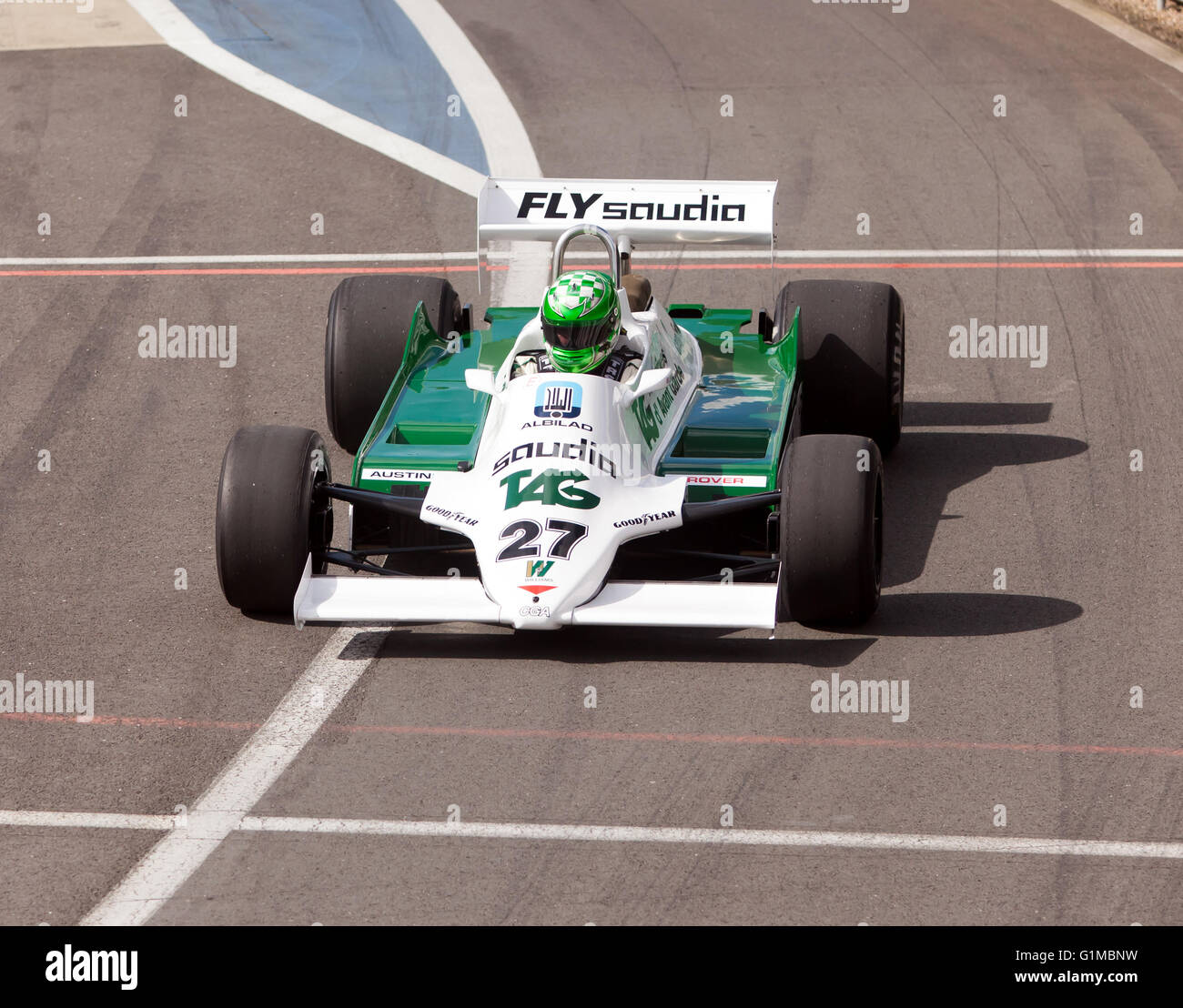 Christophe d'Ansembourg driving the Williams FW07 formula one car out ...