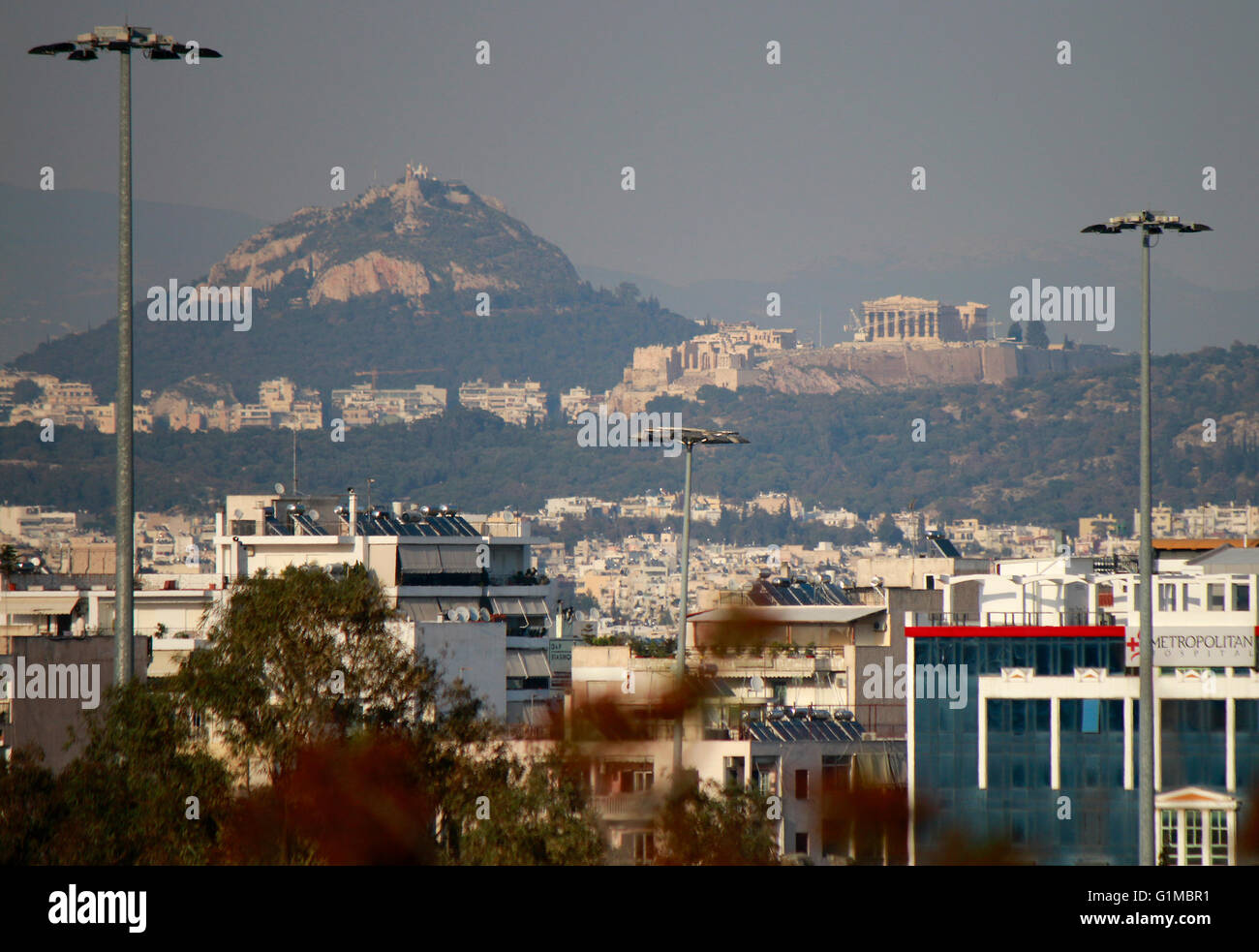 Lykabettus/ Lykavittos, Akropolis, Athen, Griechenland Stock Photo - Alamy