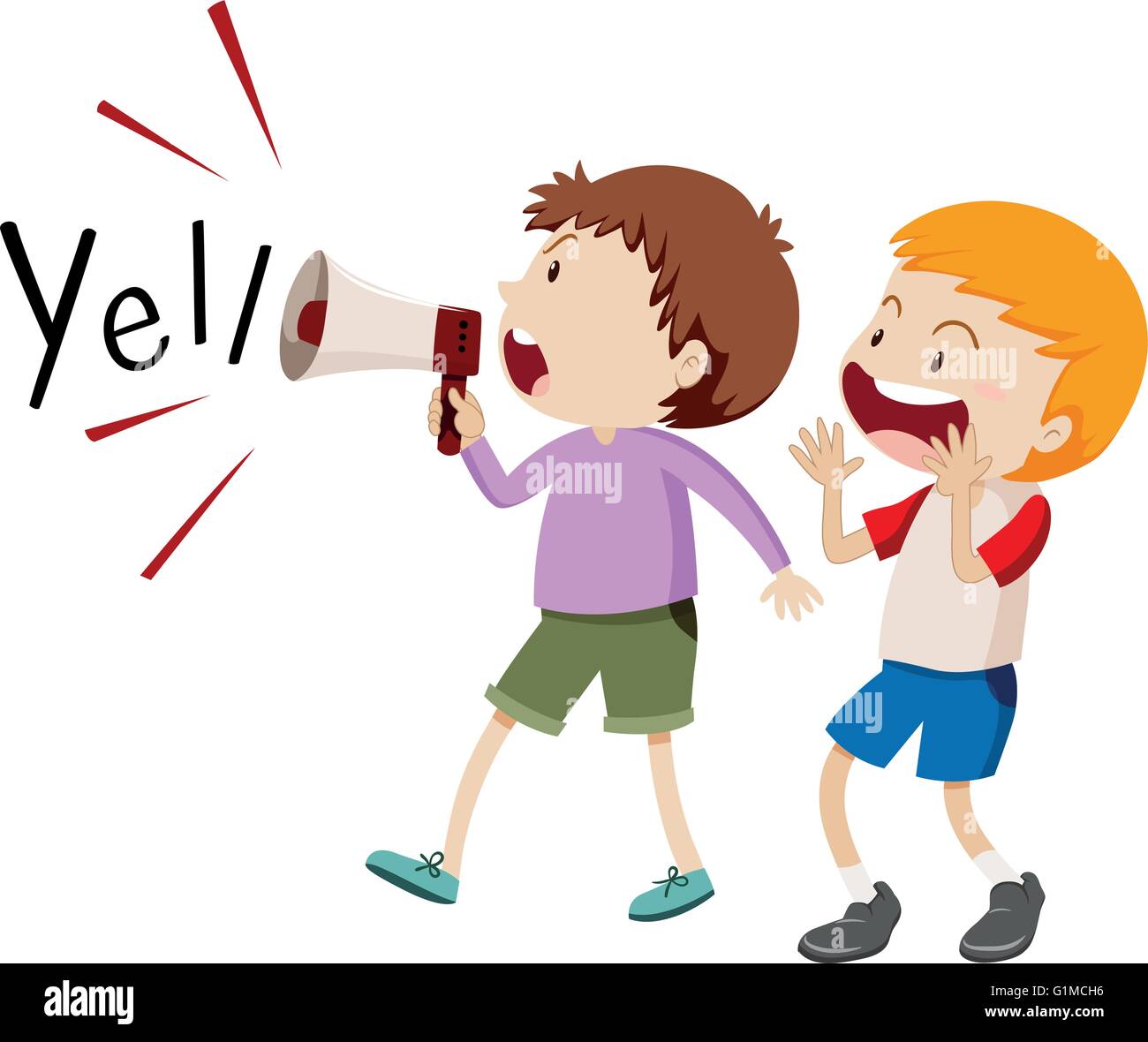 Boy Yelling Clipart