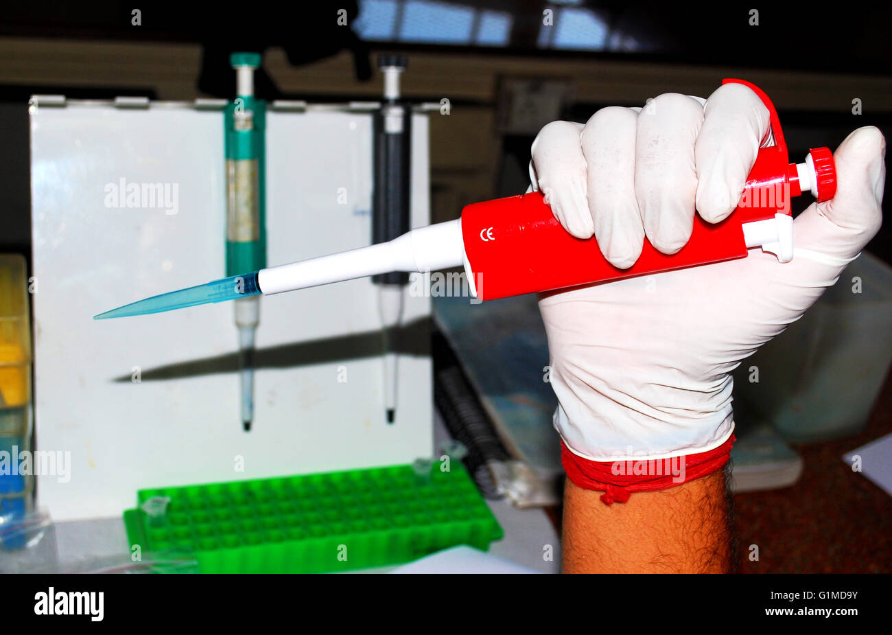Lab research procedure Stock Photo - Alamy