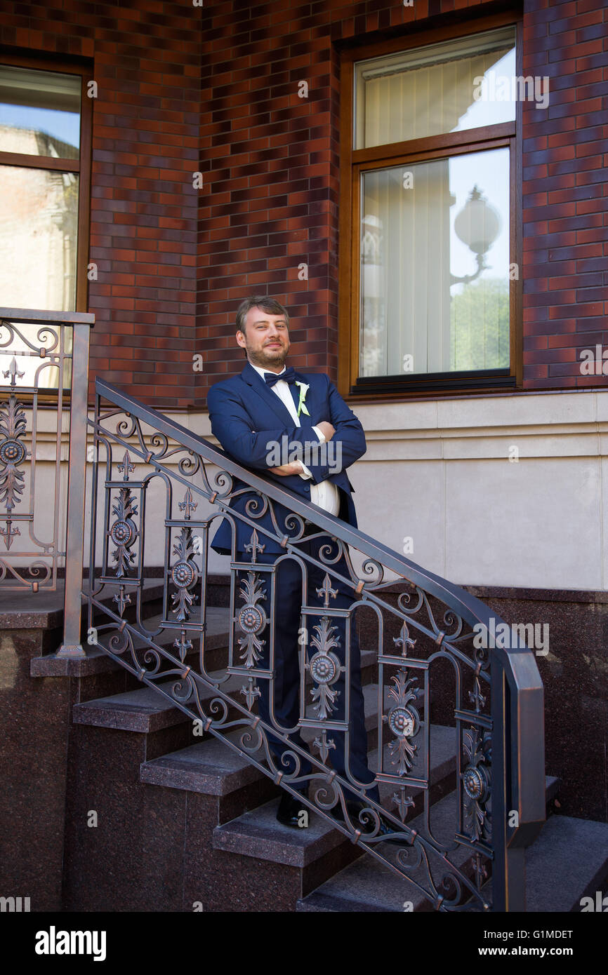 Groom in serious luxury hi-res stock photography and images - Alamy