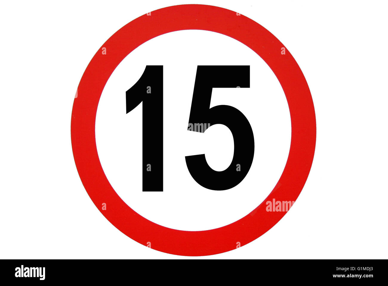 15 mph speed limit sign hi-res stock photography and images - Alamy