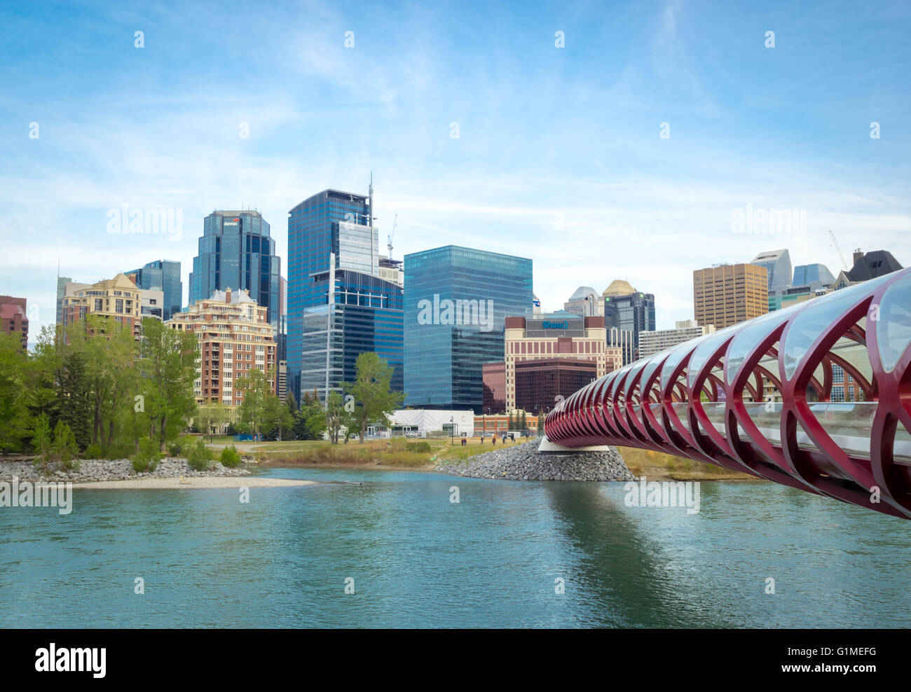 Peace bridge calgary pedestrian bridge footbridge foot bridge hi-res ...