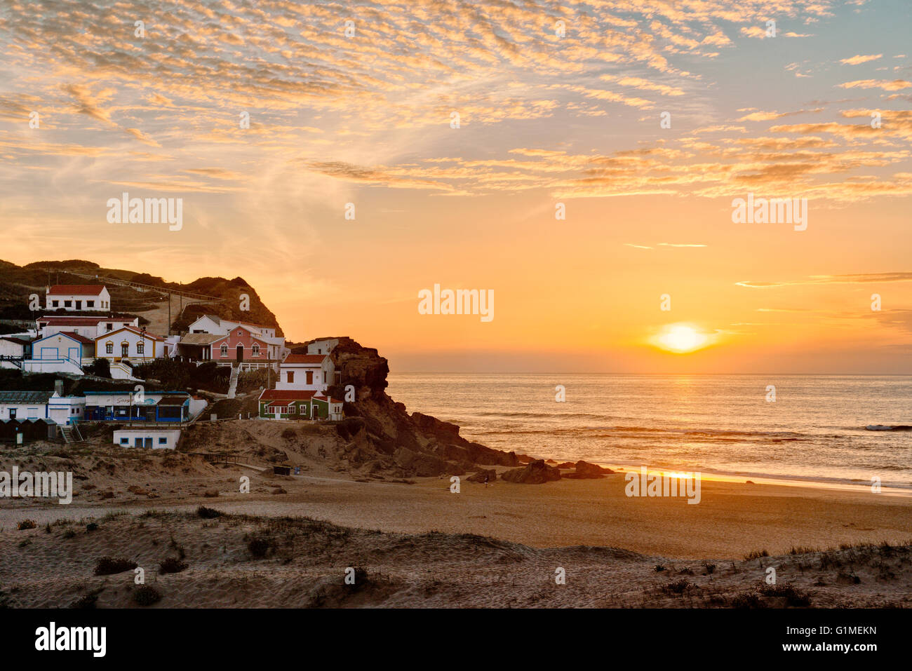 Monte Clerigo sunset, Costa Vicentina, Portugal Stock Photo - Alamy