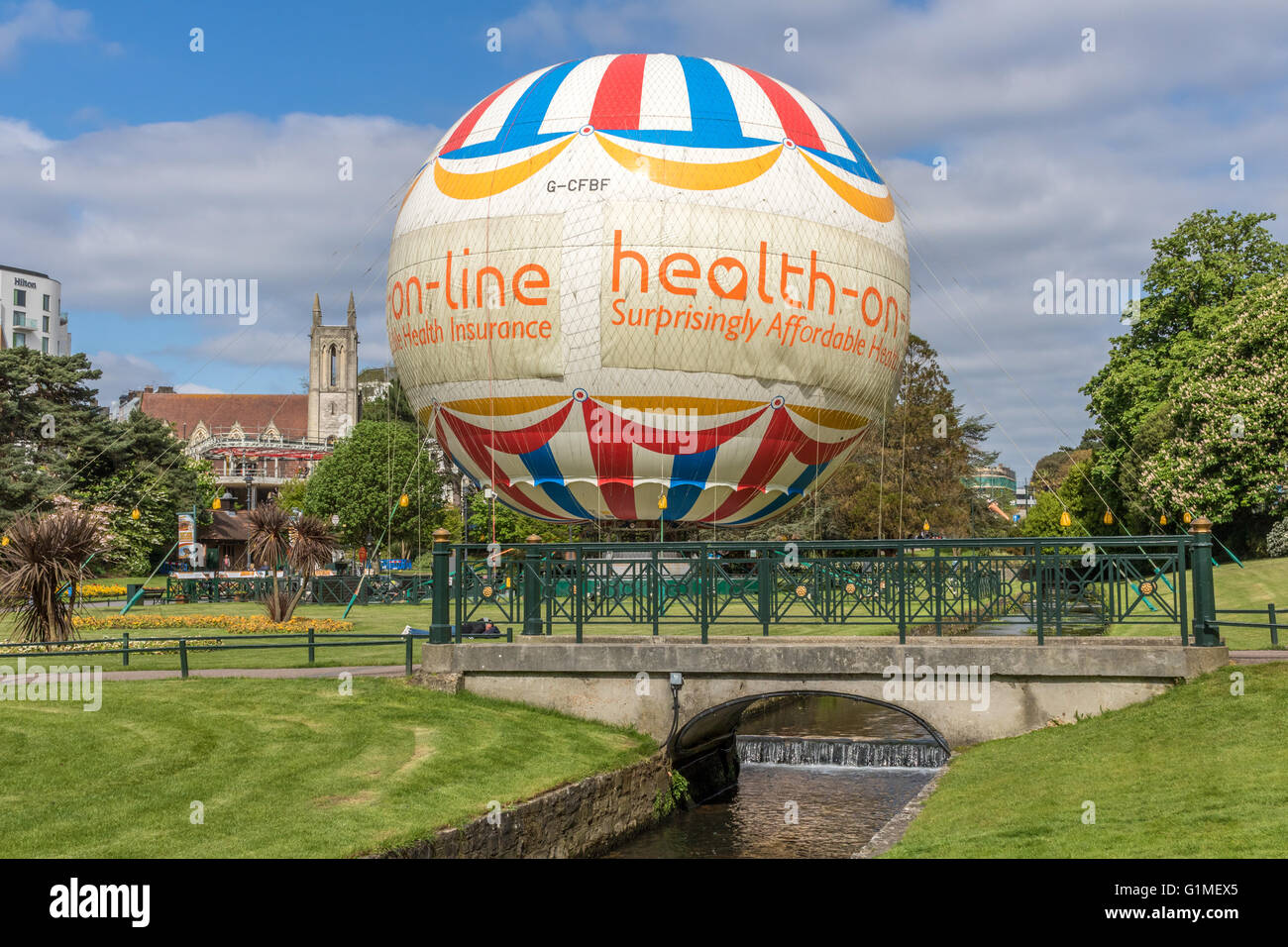 England Dorset Bournemouth Tethered balloon rides in Central Gardens ...