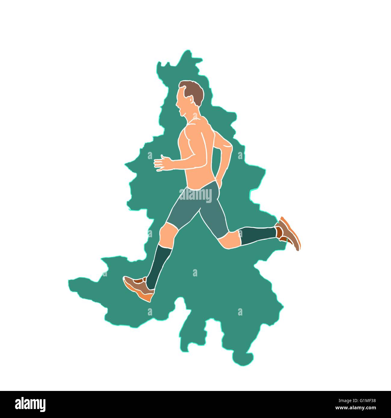 Man running legs in Cut Out Stock Images & Pictures - Alamy