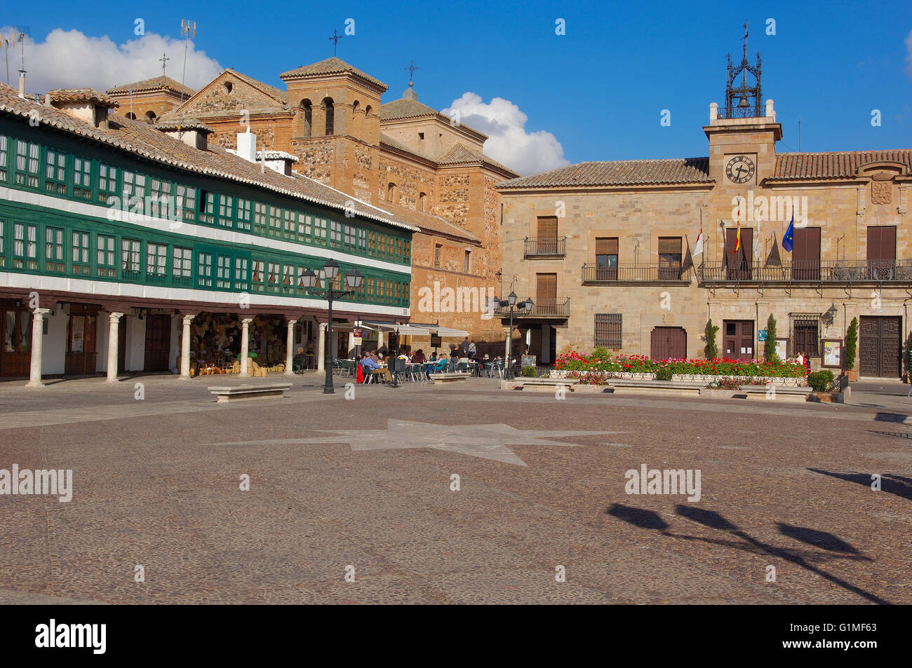 Town Hall, Plaza Mayor (Main Square), Almagro, Ciudad Real province ...