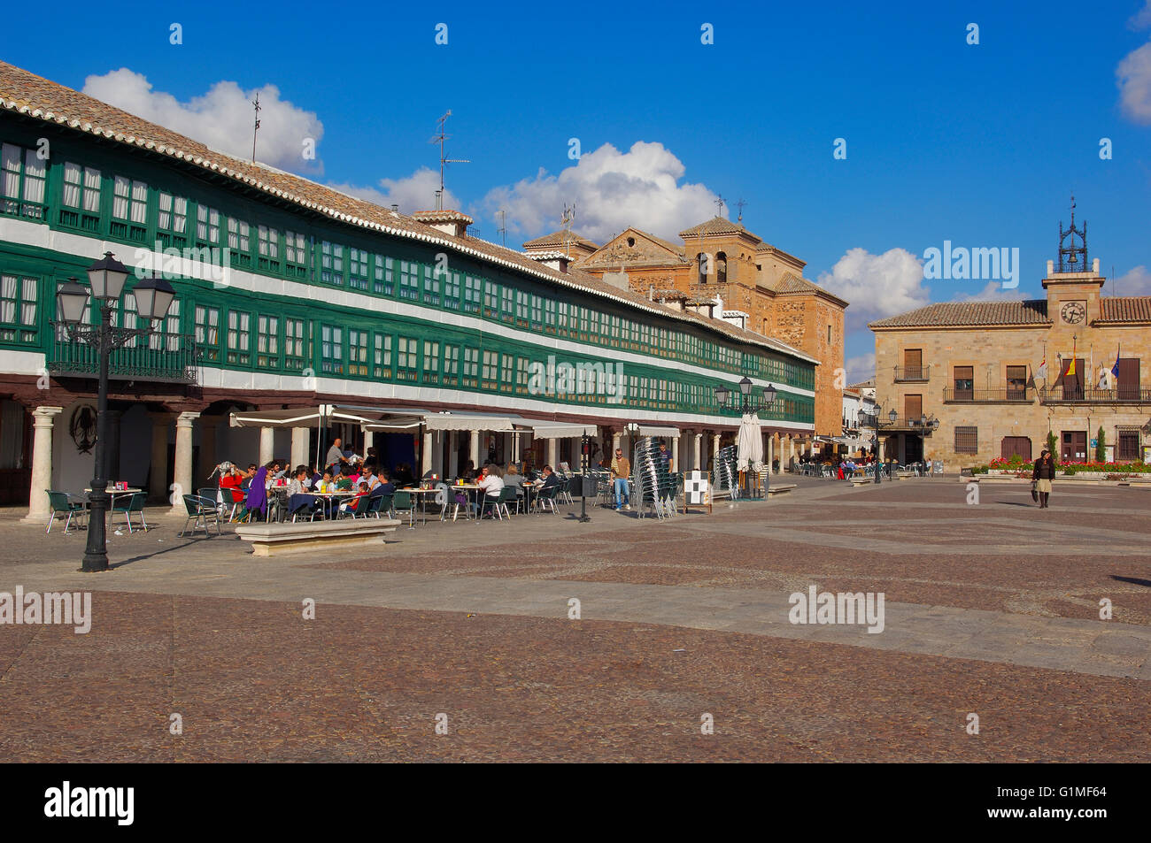 Town Hall, Plaza Mayor (Main Square), Almagro, Ciudad Real province ...