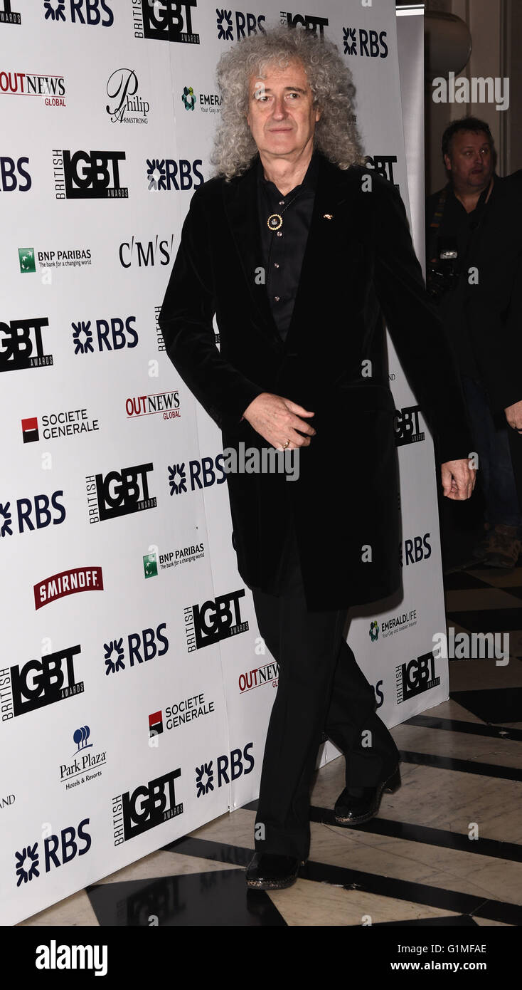 London, UK. Brian May at The LGBT Awards held at The Connaught Rooms ...