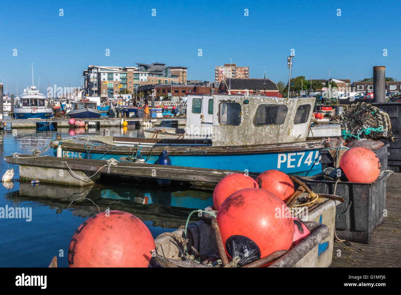 England Dorset Poole Fishing boats at Poole quay Stock Photo - Alamy