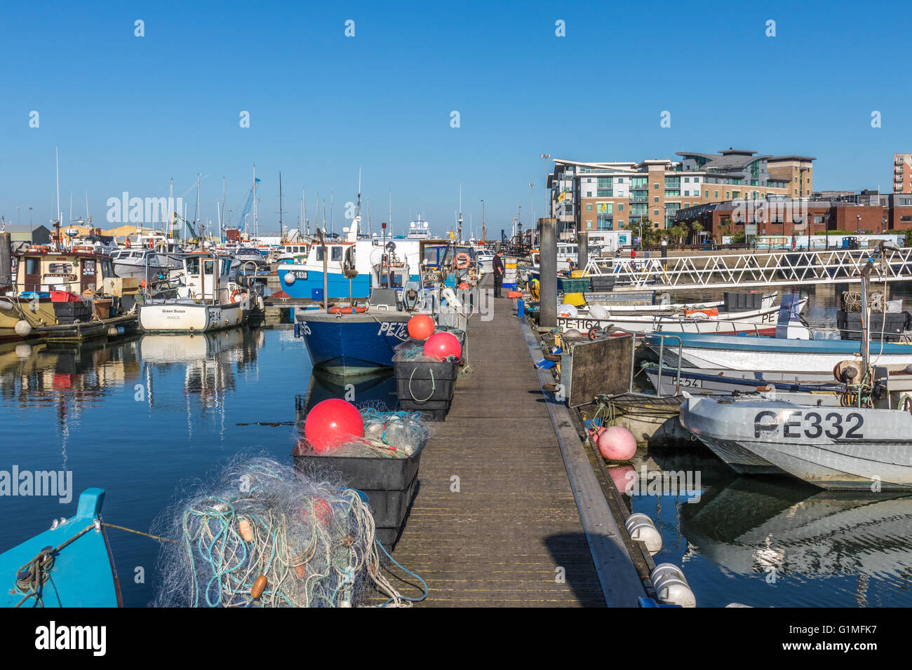 England Dorset Poole Fishing boats at Poole quay Stock Photo - Alamy