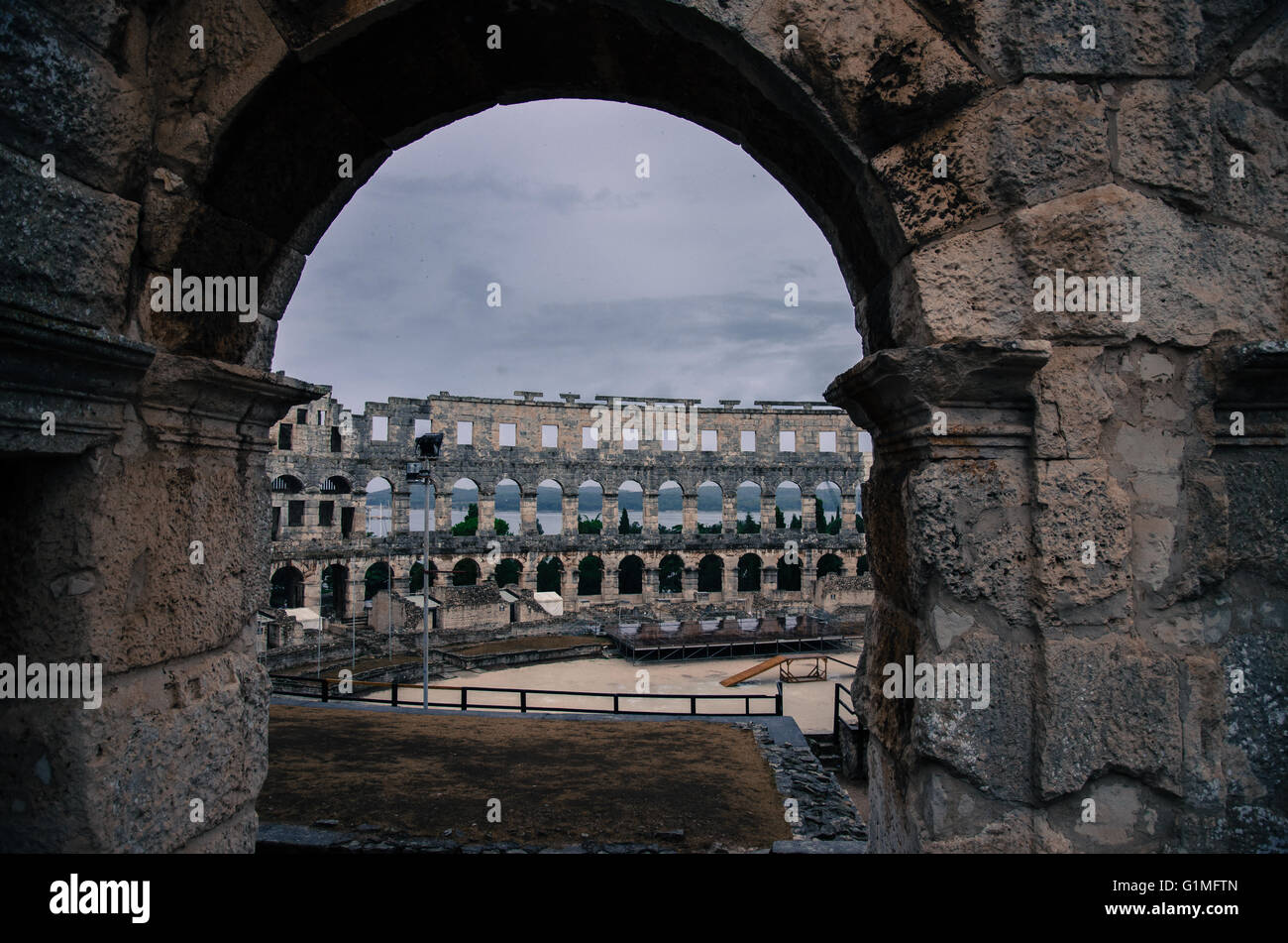 Roman Amphitheatre Arena in Pula, Croatia Stock Photo - Alamy