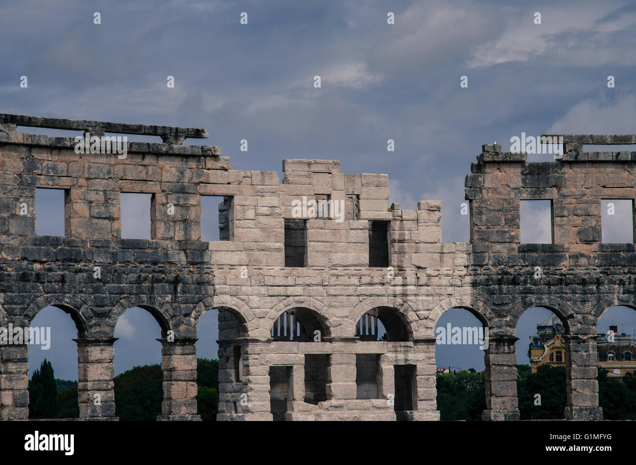 Roman Amphitheatre Arena in Pula, Croatia Stock Photo - Alamy